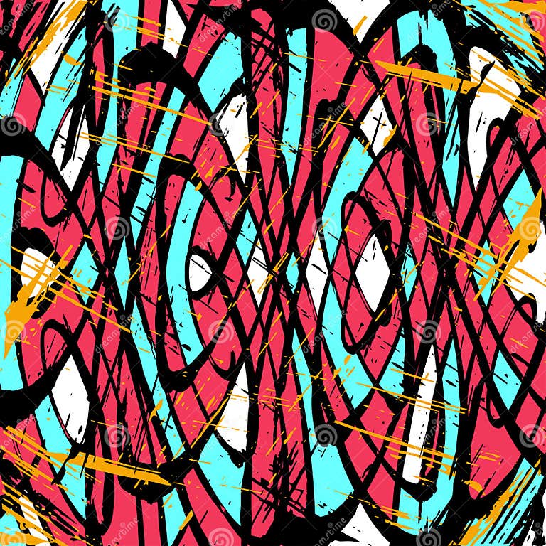 Colored Abstract Pattern Graffiti Stock Vector - Illustration of ...