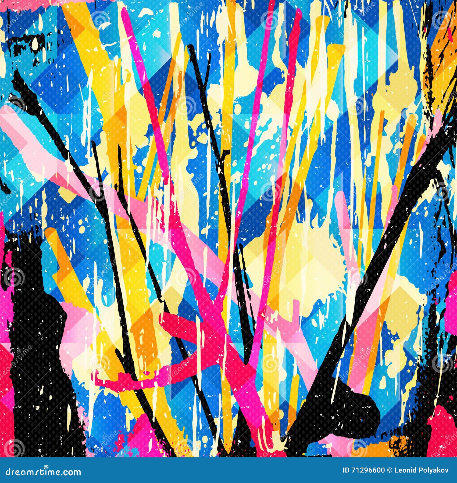 Colored Abstract Pattern Graffiti Stock Vector - Illustration of head ...