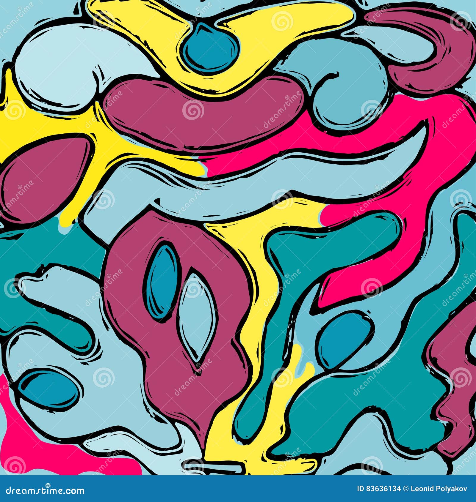 Colored Abstract Pattern Graffiti Stock Vector - Illustration of ...