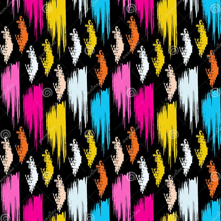 Colored Abstract Seamless Pattern in Graffiti Style. Quality Vector ...