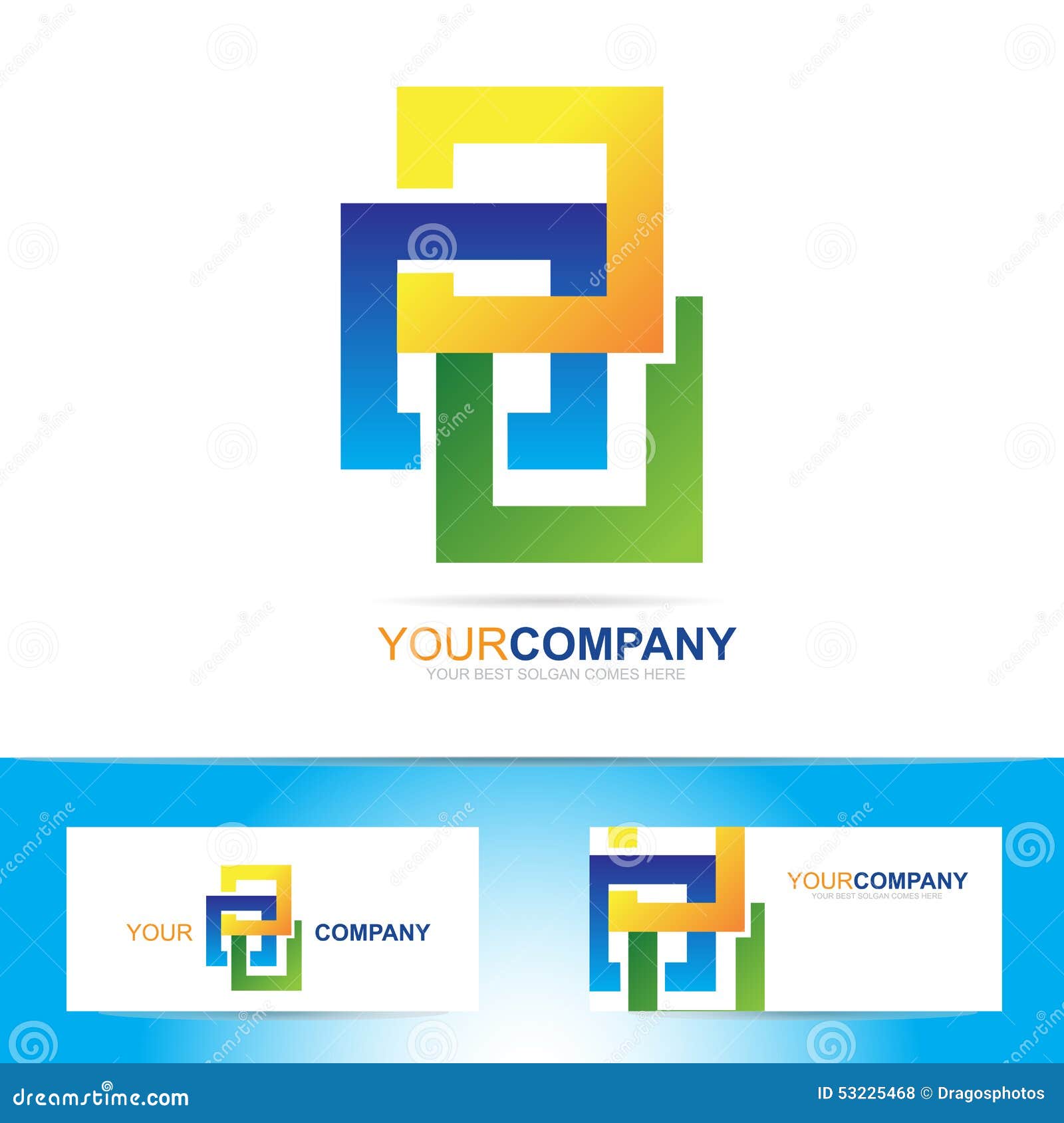 Colored Abstract Squares Logo Stock Vector - Illustration of corporate ...