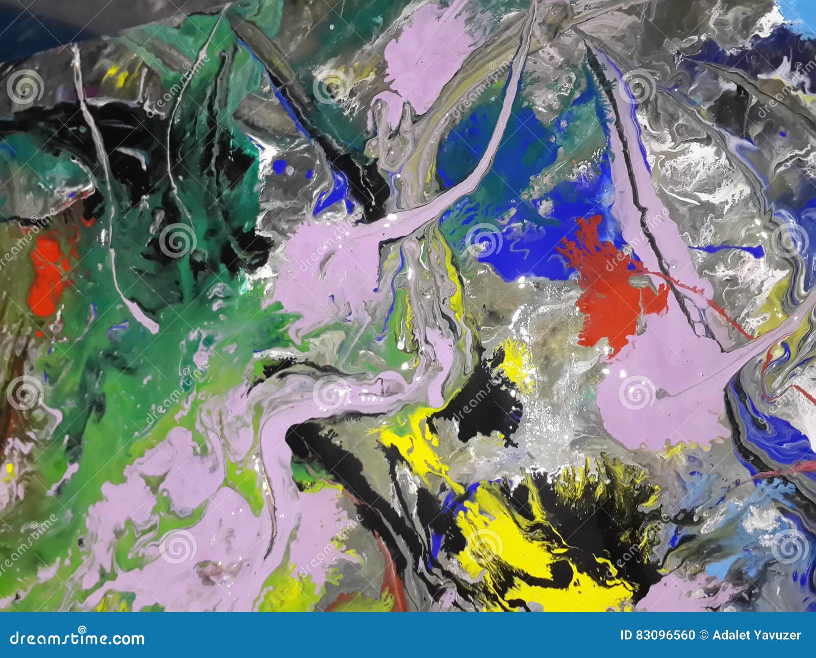 Colored Abstract Texture Painting Illustrating Stock Illustration ...