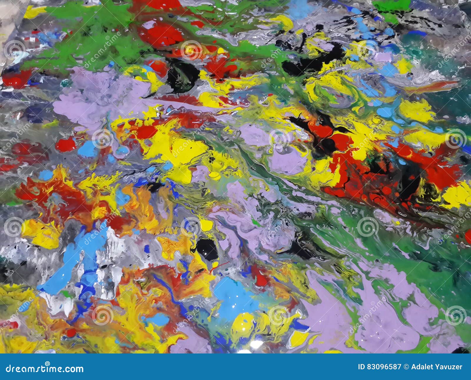 Colored Abstract Texture Painting Illustrating Stock Illustration ...