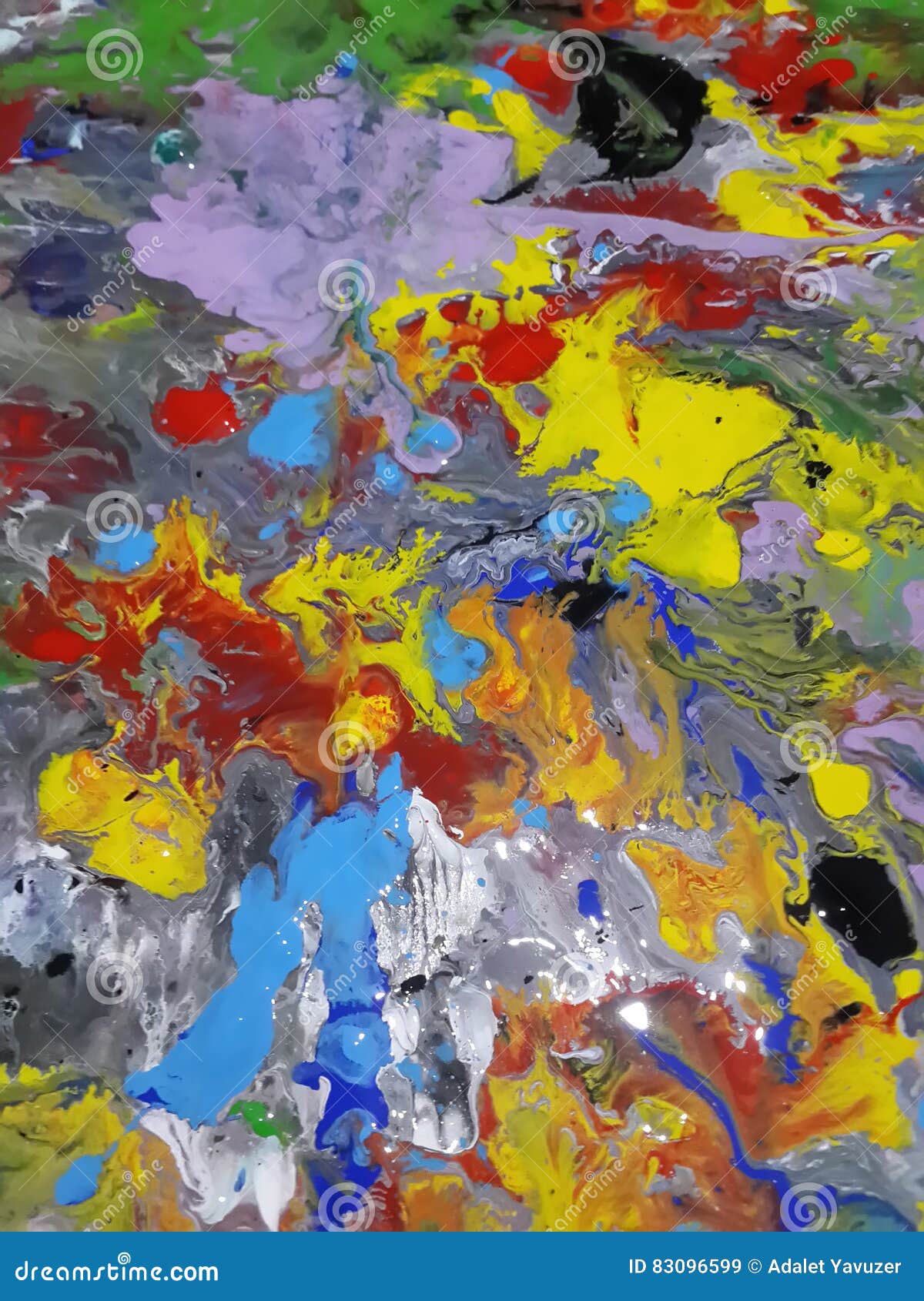 Colored Abstract Texture Painting Illustrating Stock Illustration ...