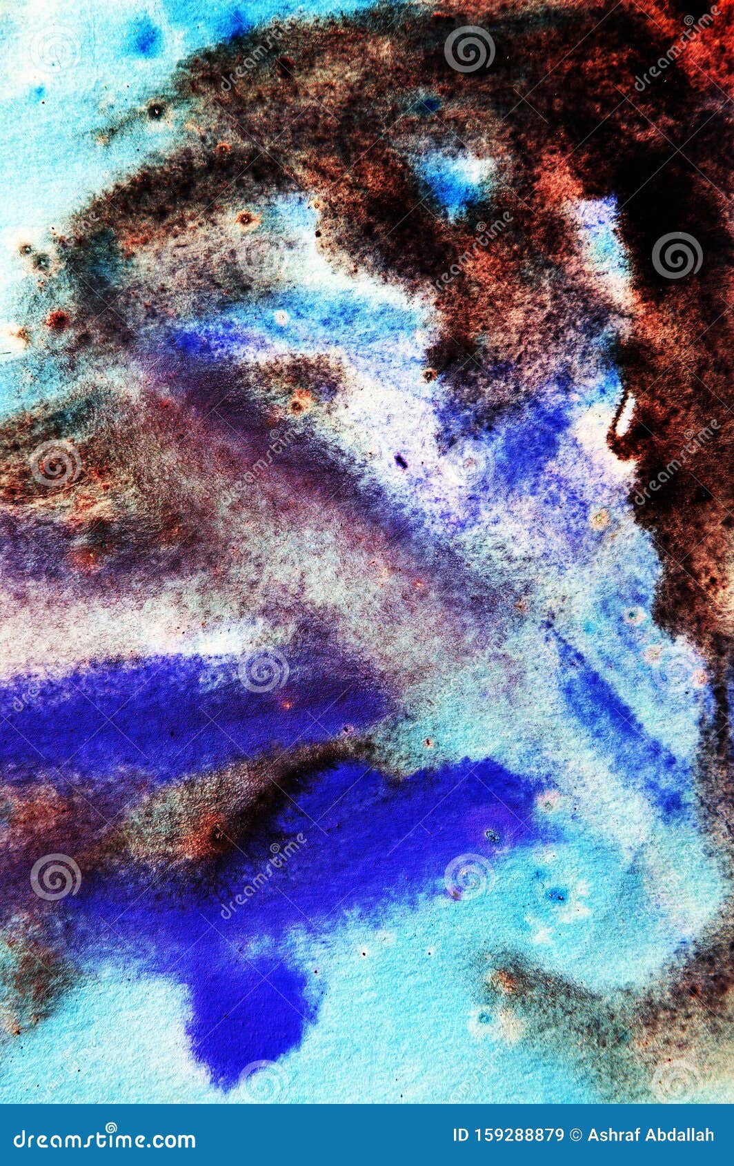 Colored Abstract Textures Extreme Rust Closeup Stock Image - Image of ...