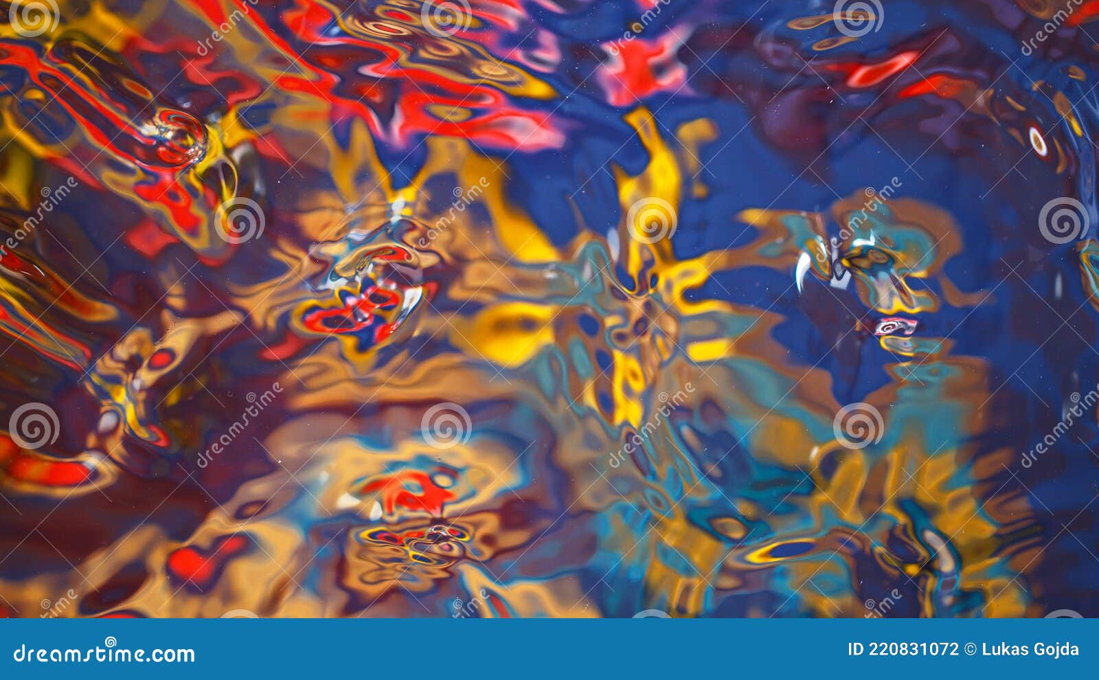 Colored Abstract Water Surface Background. Stock Photo - Image of ...