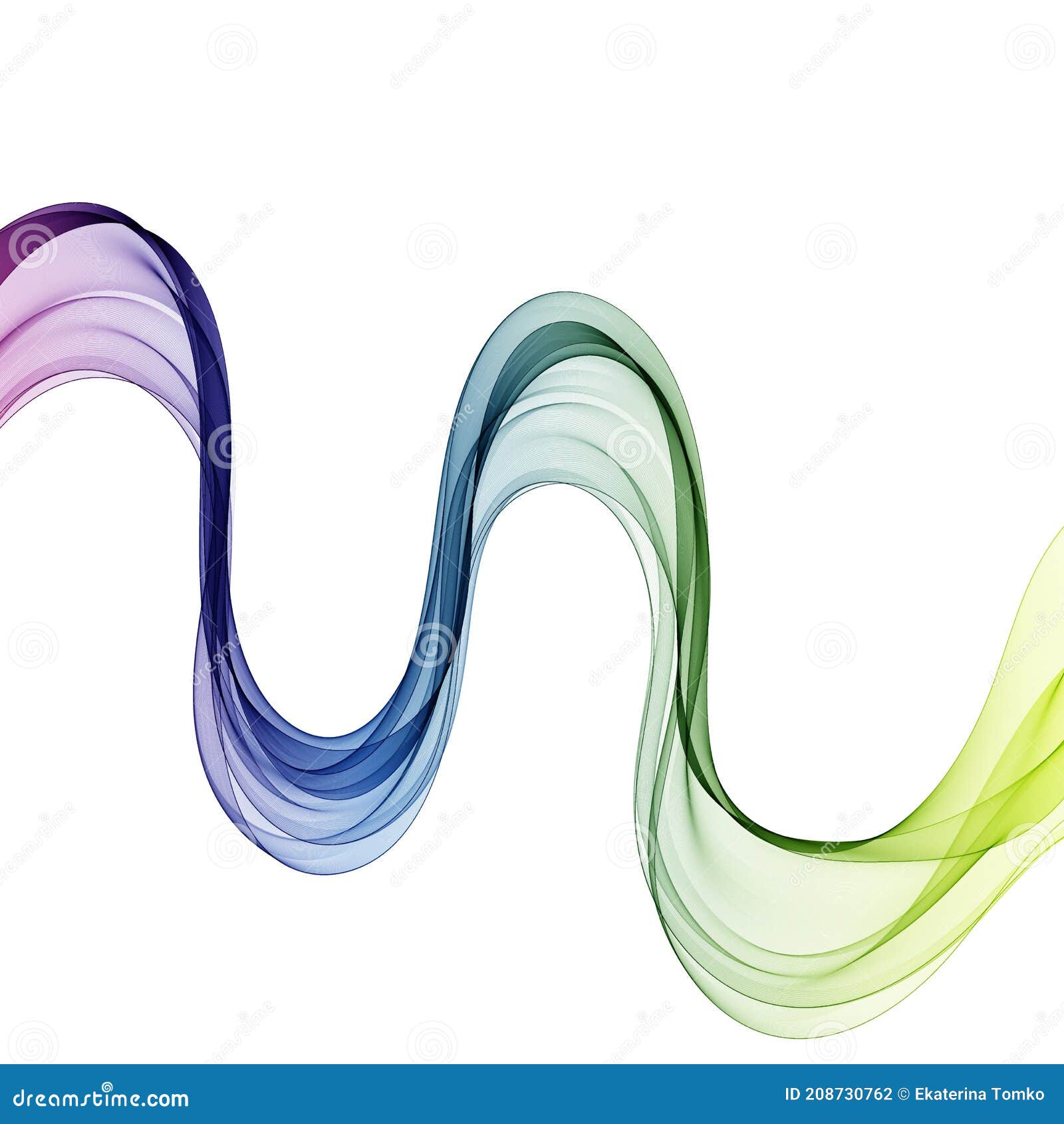Colored Abstract Wave. Curves on White Background. Eps 10 Stock Vector ...