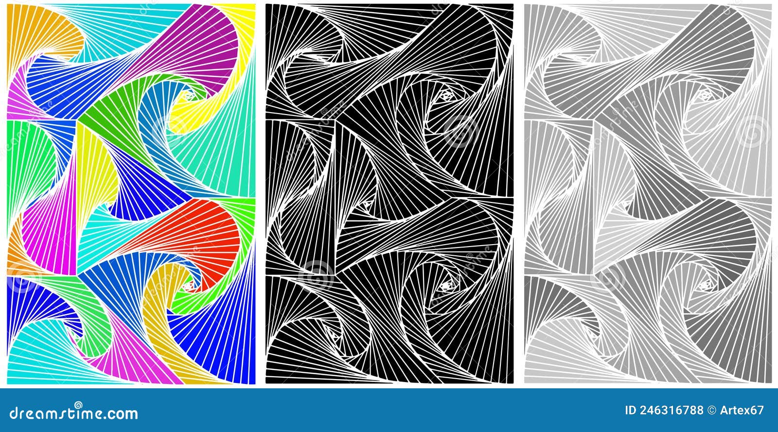 Colored Abstraction of Twisted Shapes Stock Vector - Illustration of ...