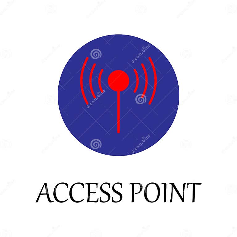 Colored Access Point Icon. Element of Web Icon for Mobile Concept and ...