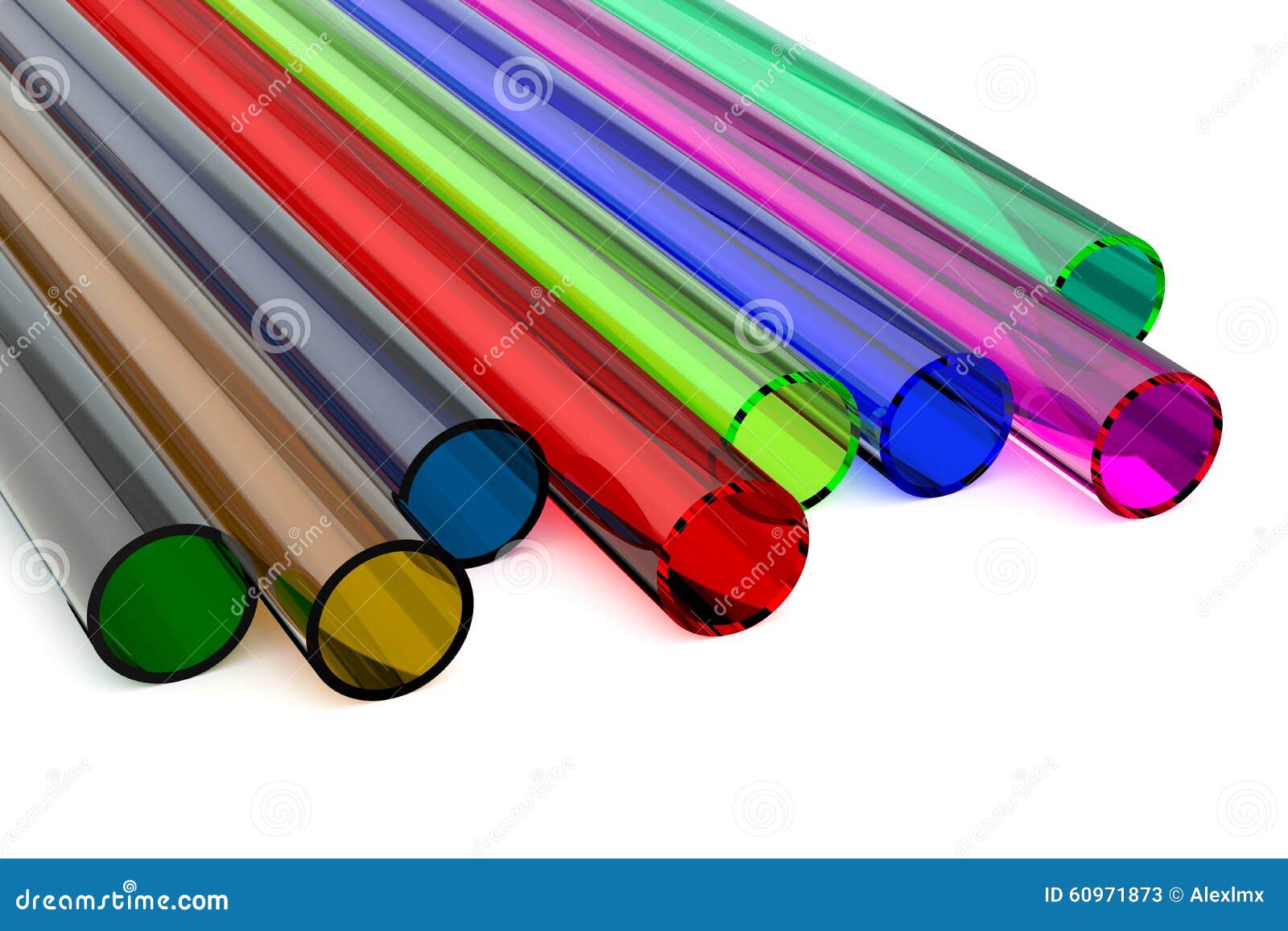 Colored Acrylic Plastic Tubes Stock Illustrations – 10 Colored Acrylic ...