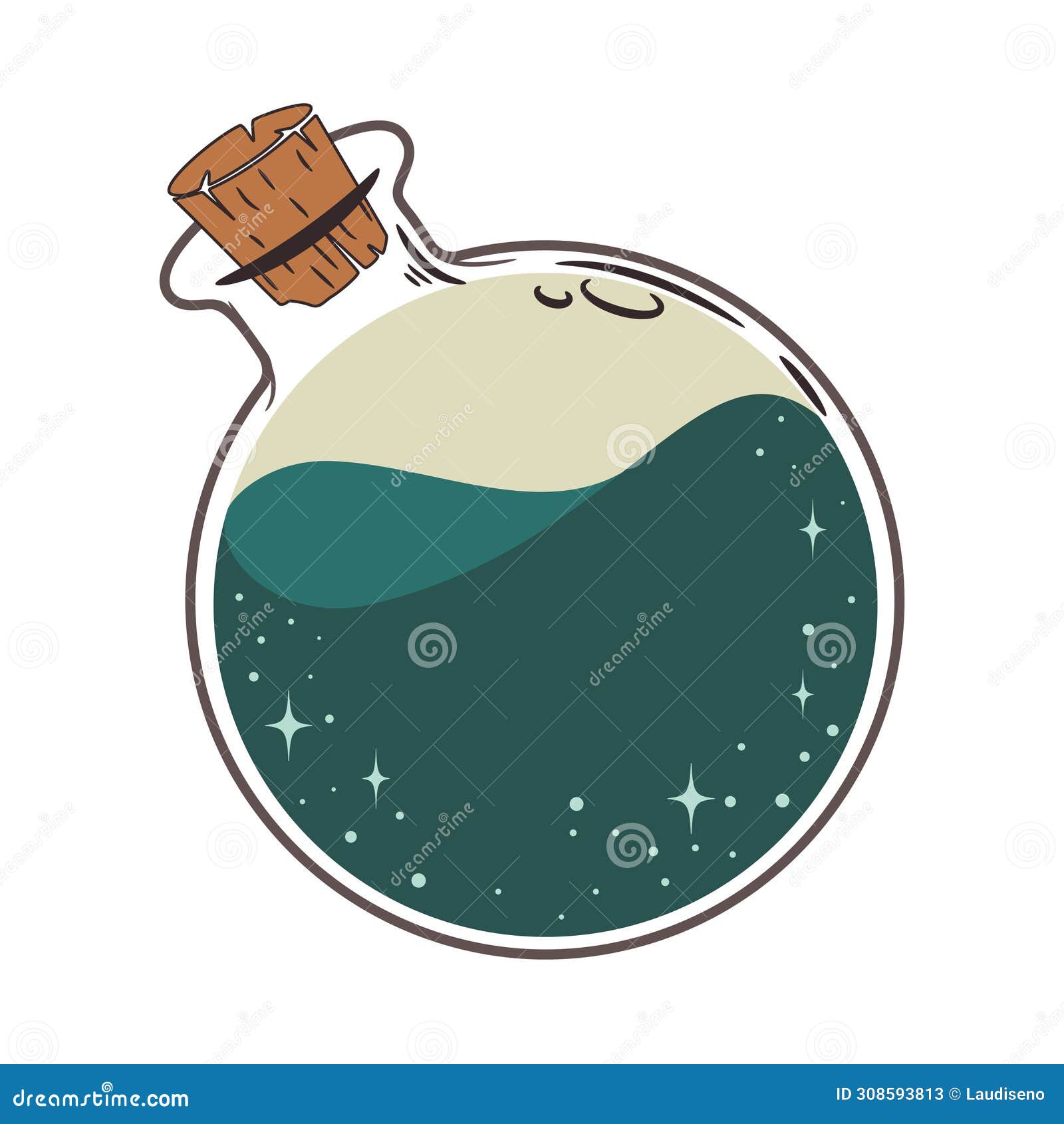 Colored Alchemy Potion Flask Vial Vector Stock Vector - Illustration of ...