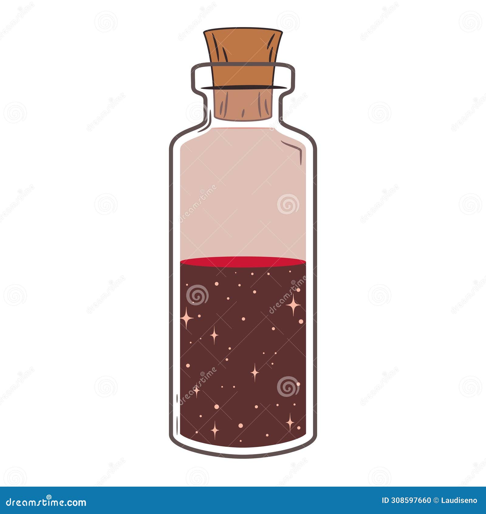 Colored Alchemy Potion Flask Vial Vector Stock Illustration ...