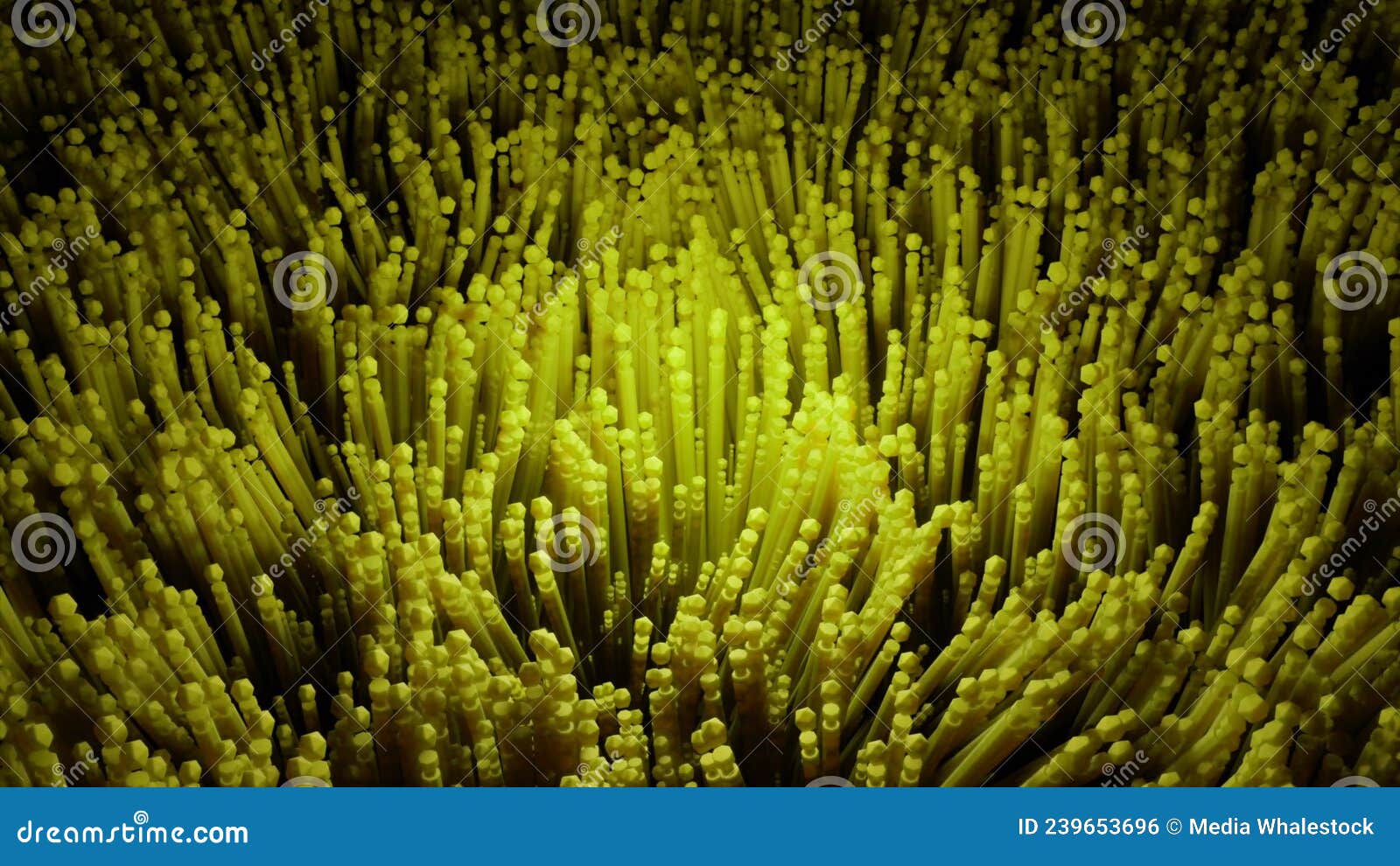 Colored Algae Moving in Waves. Design. Beautiful 3d Algae Moving on ...
