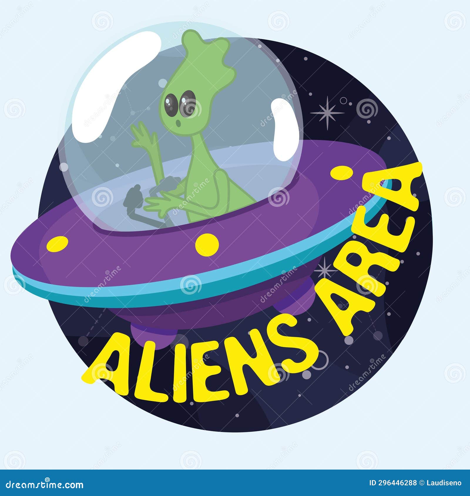 Colored Alien Zone Sticker Vector Stock Vector - Illustration of area ...