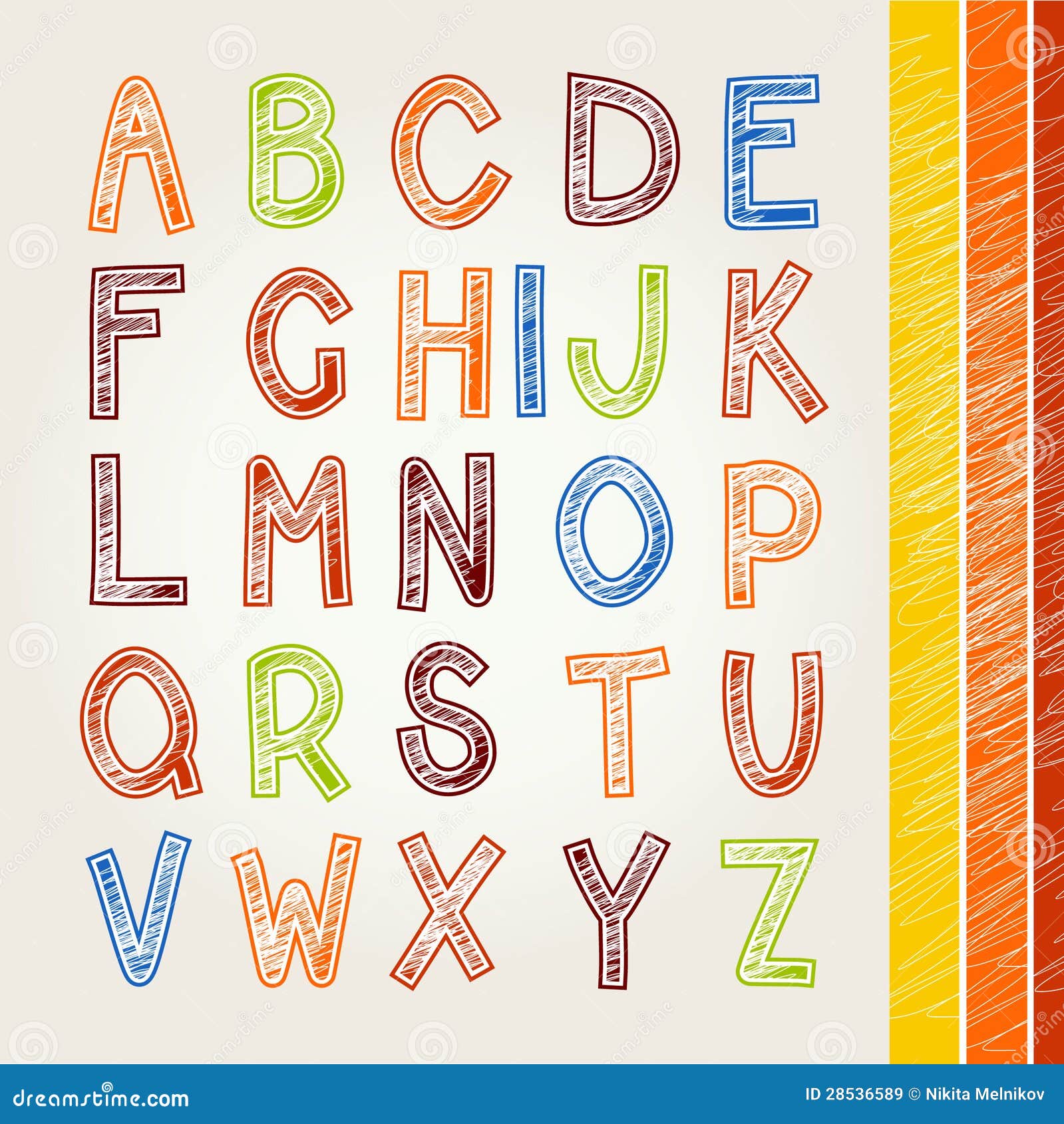 Colored alphabet stock vector. Illustration of message - 28536589