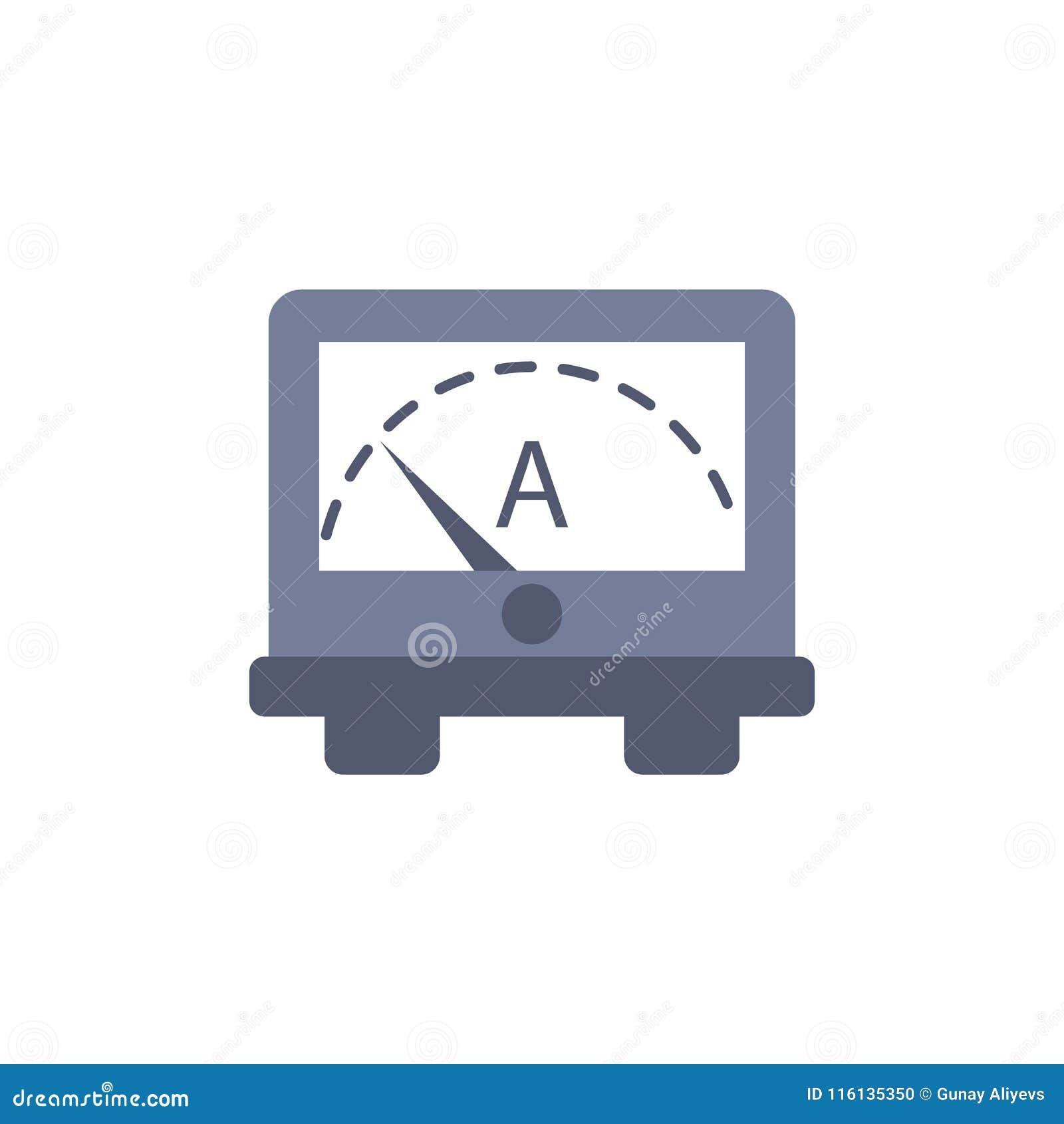 Colored Ammeter Icon. Element of Science and Laboratory for Mobile ...