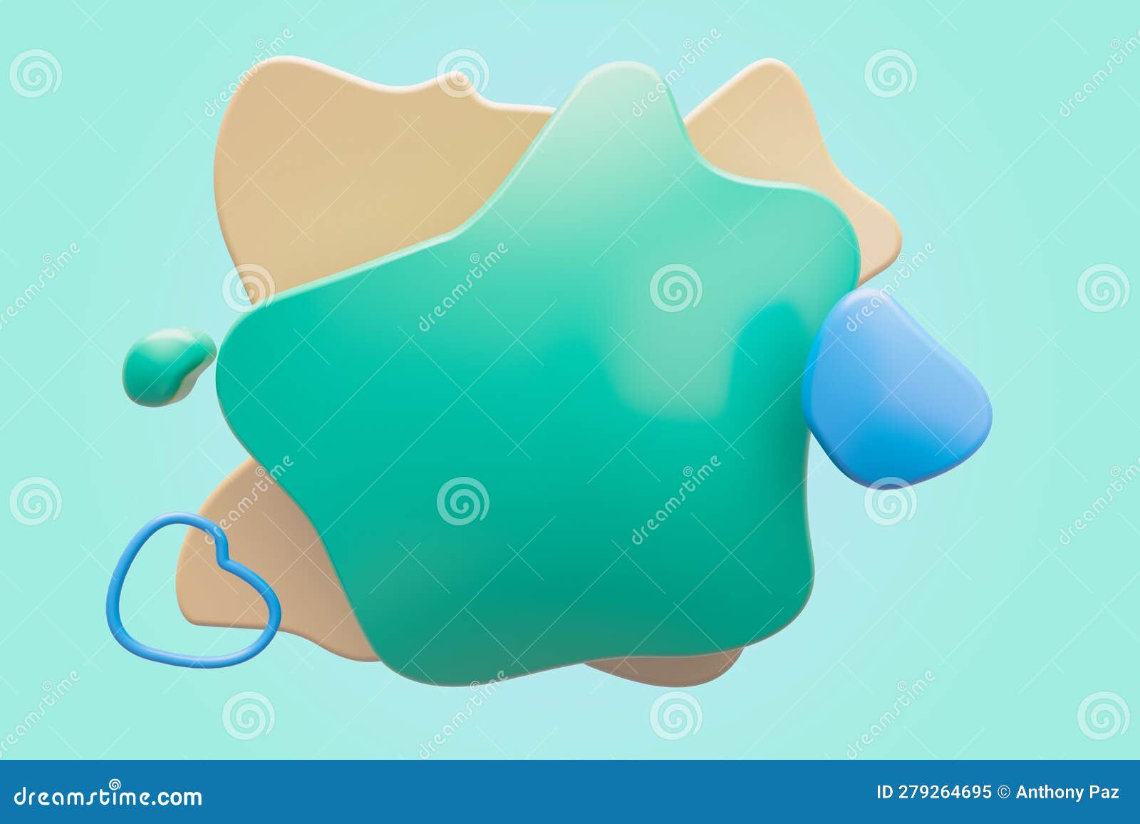 Colored Amoeba Shape To Use As a Text Base with Quotes Stock ...