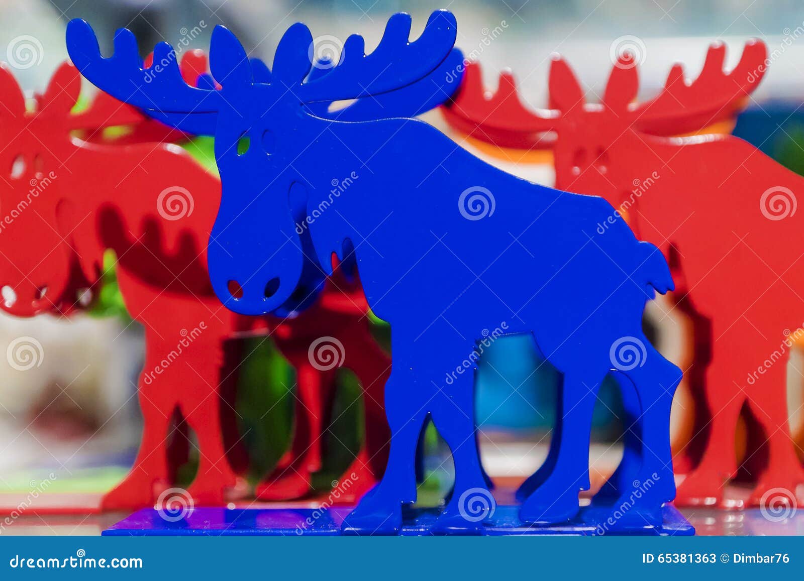 Colored Animal Moose Souvenir from Sweden Stock Image - Image of ...