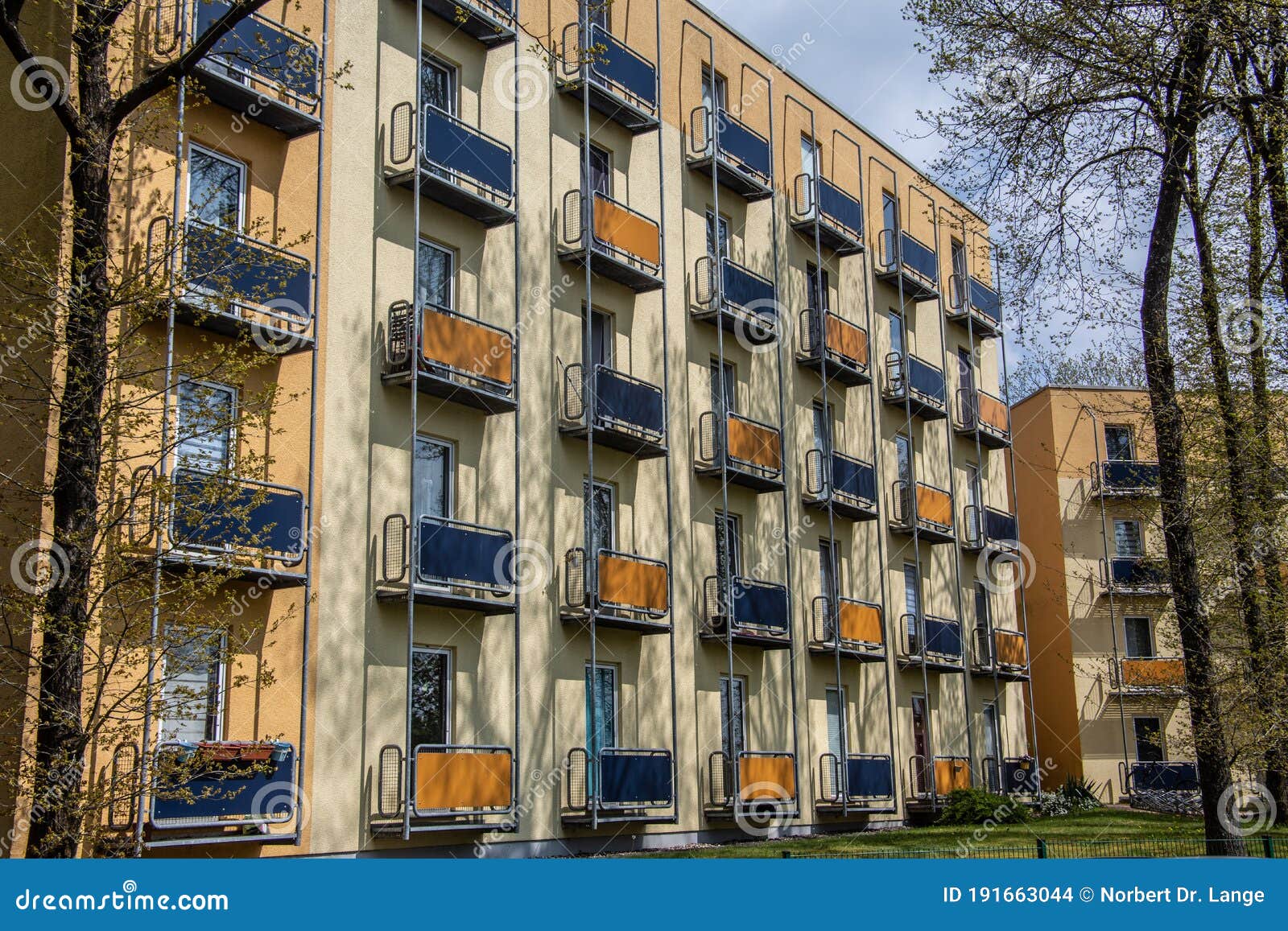 Colored Apartment Buildings in the City Stock Photo - Image of house ...