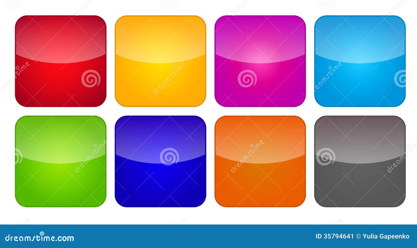 Colored Application Icons for Mobile Phones and Stock Vector ...
