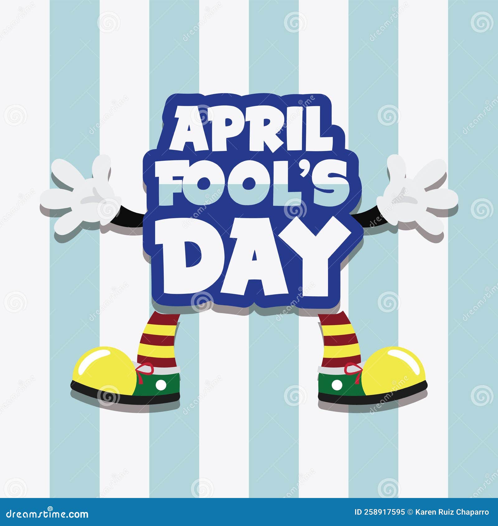 Colored April Fools Day Poster Vector Stock Vector - Illustration of ...