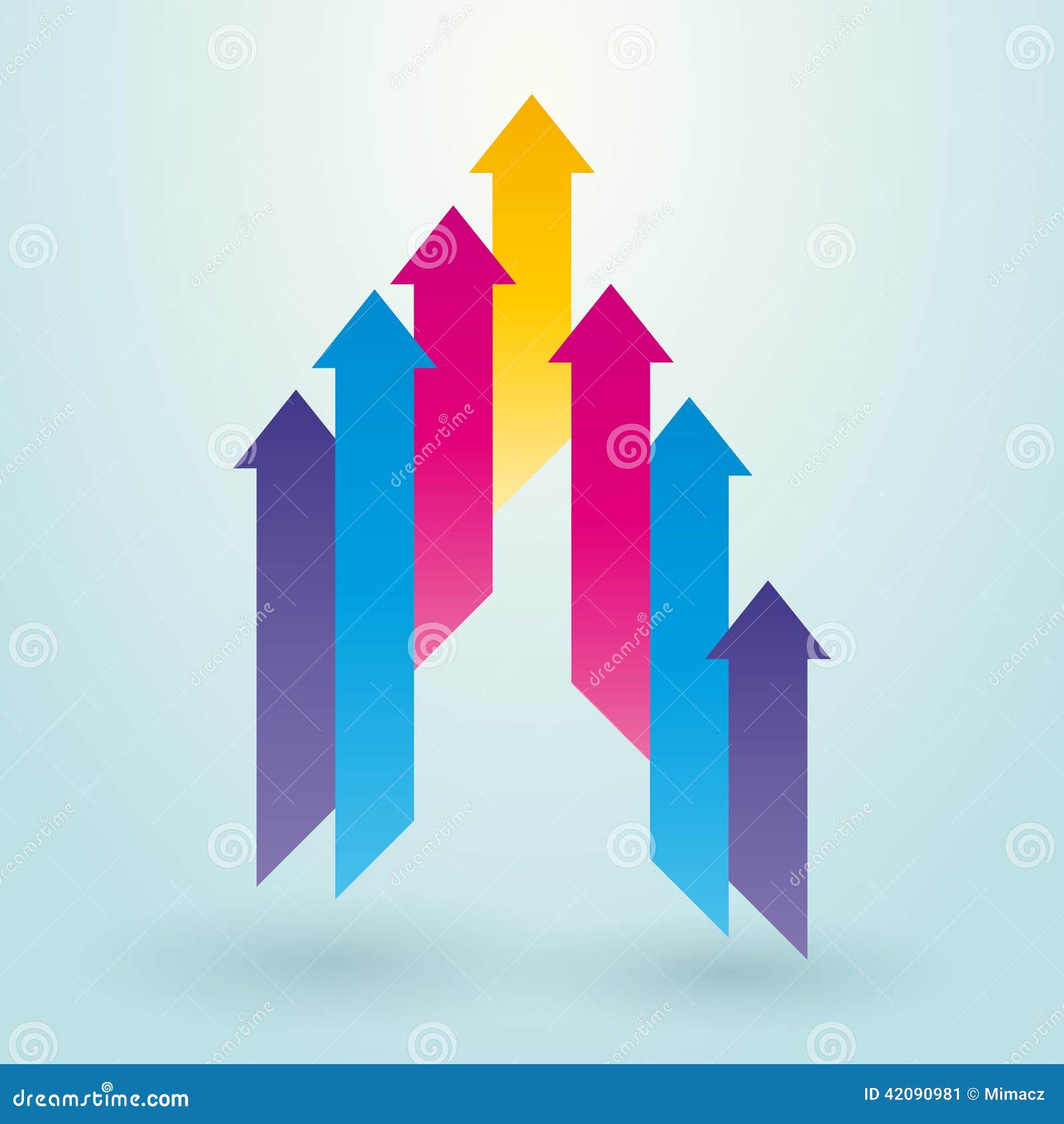 Pointing Upwards. Little Girl Pointing Upwards Vector Illustration ...