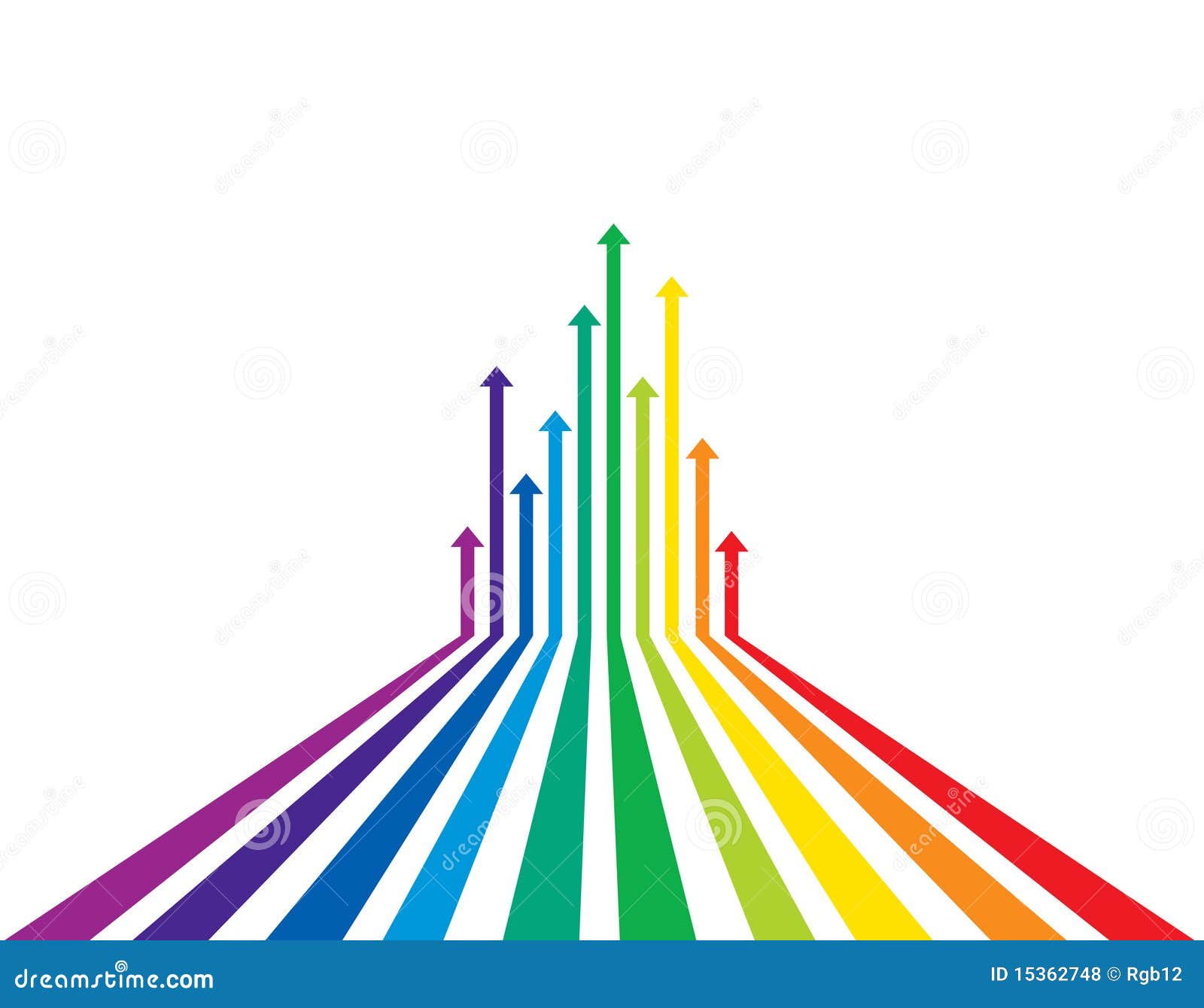 Colored arrows stock vector. Illustration of graph, education - 15362748