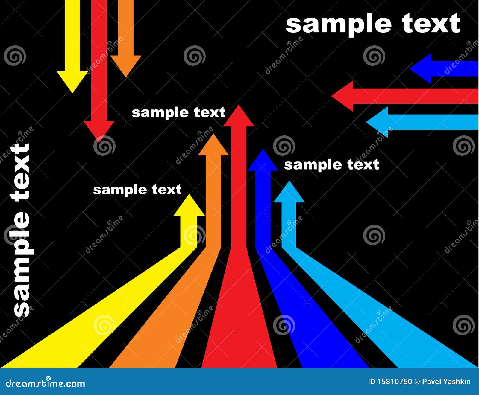 Colored arrows stock vector. Illustration of gradient - 15810750