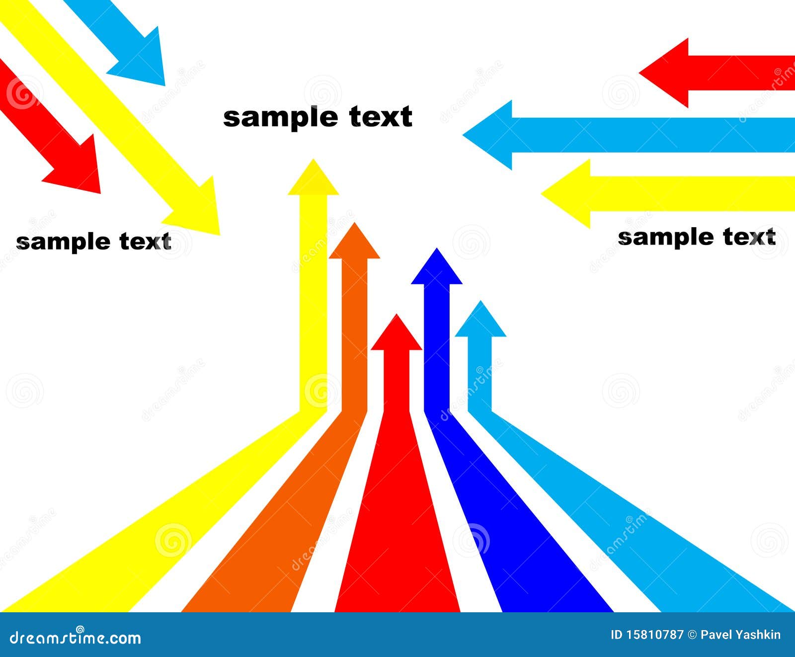 Colored arrows stock vector. Illustration of financial - 15810787