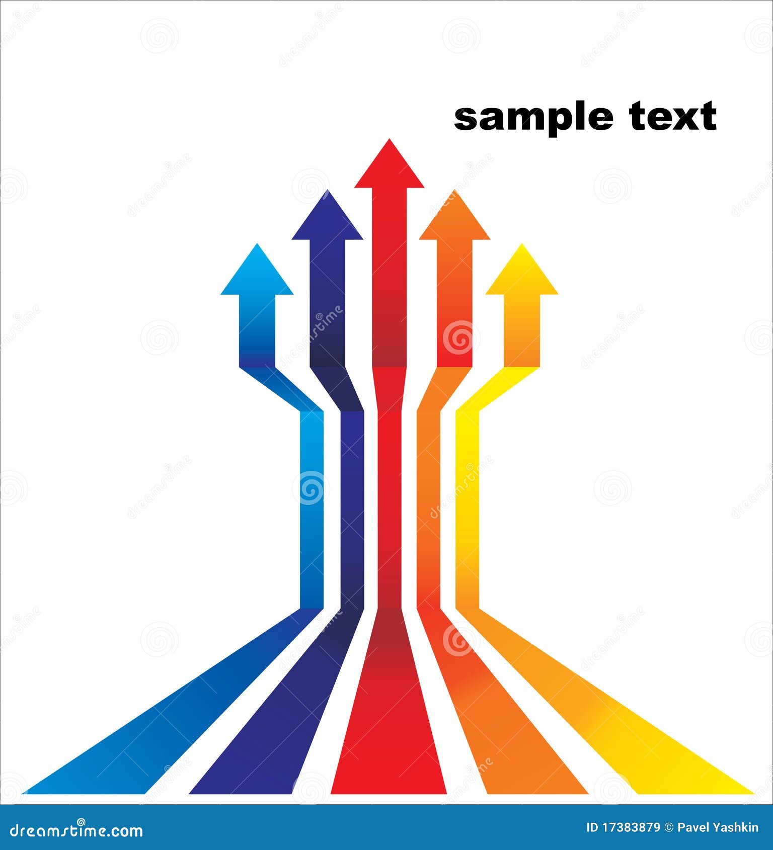 Colored arrows stock vector. Illustration of chart, education - 17383879