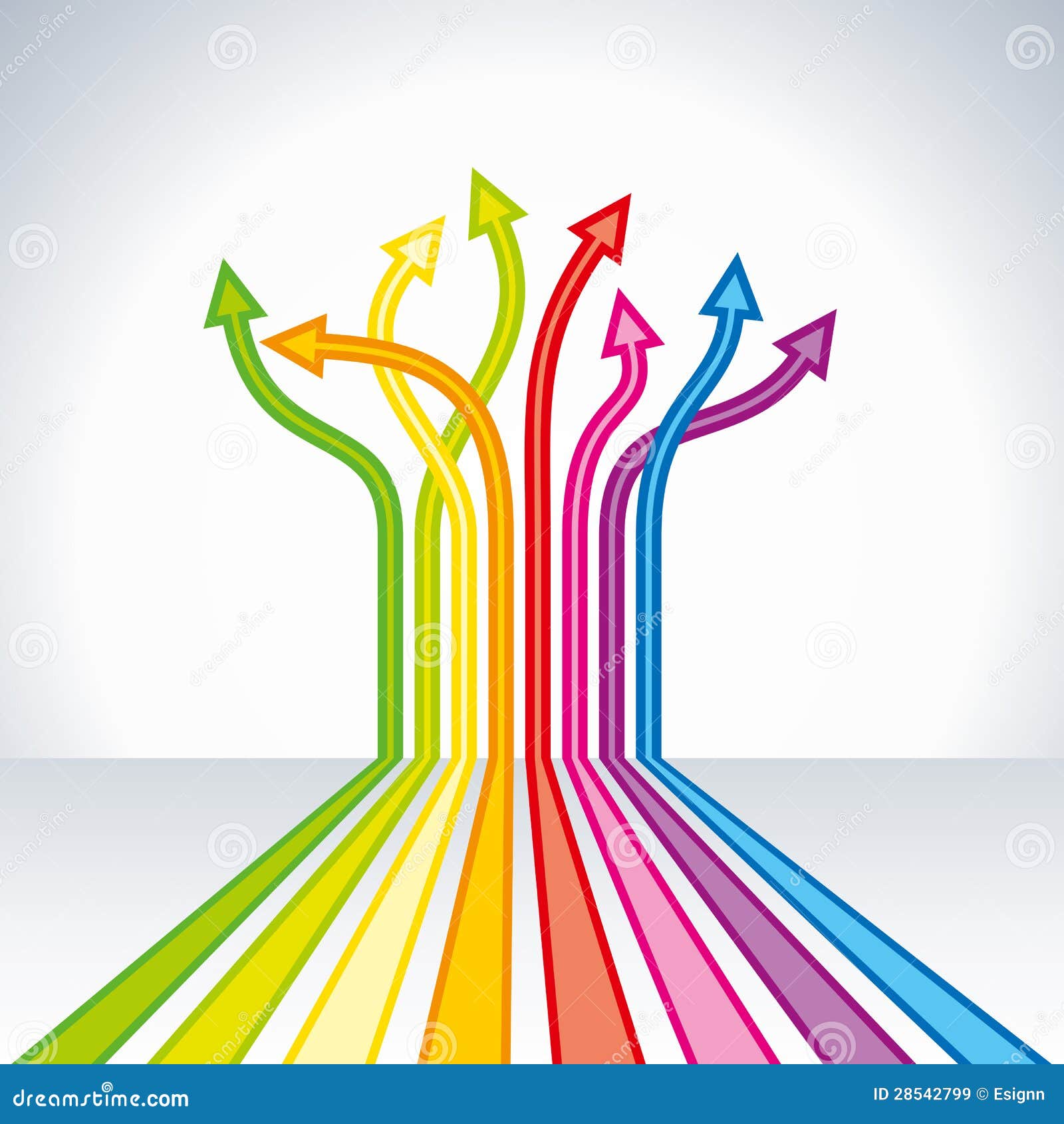 Colored arrows stock vector. Illustration of gradient - 28542799