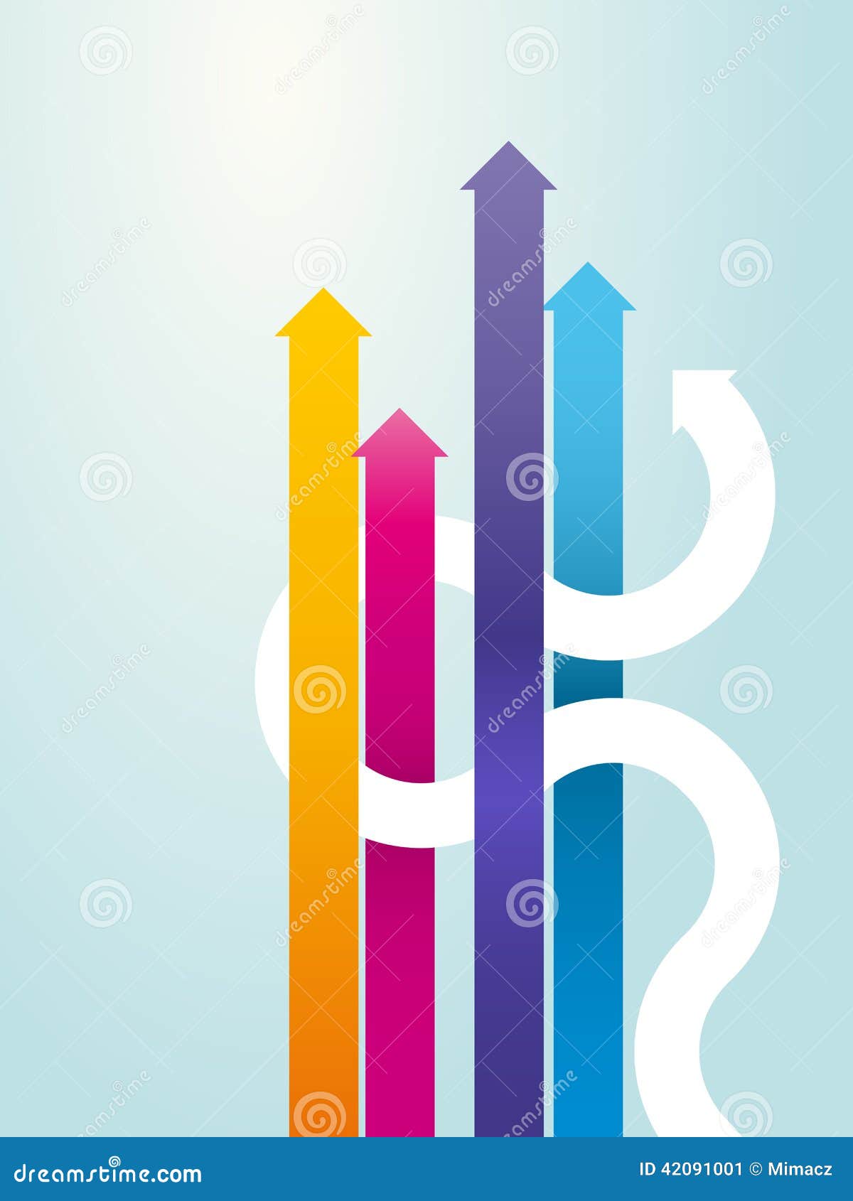 Colored arrows stock vector. Illustration of lines, line - 42091001