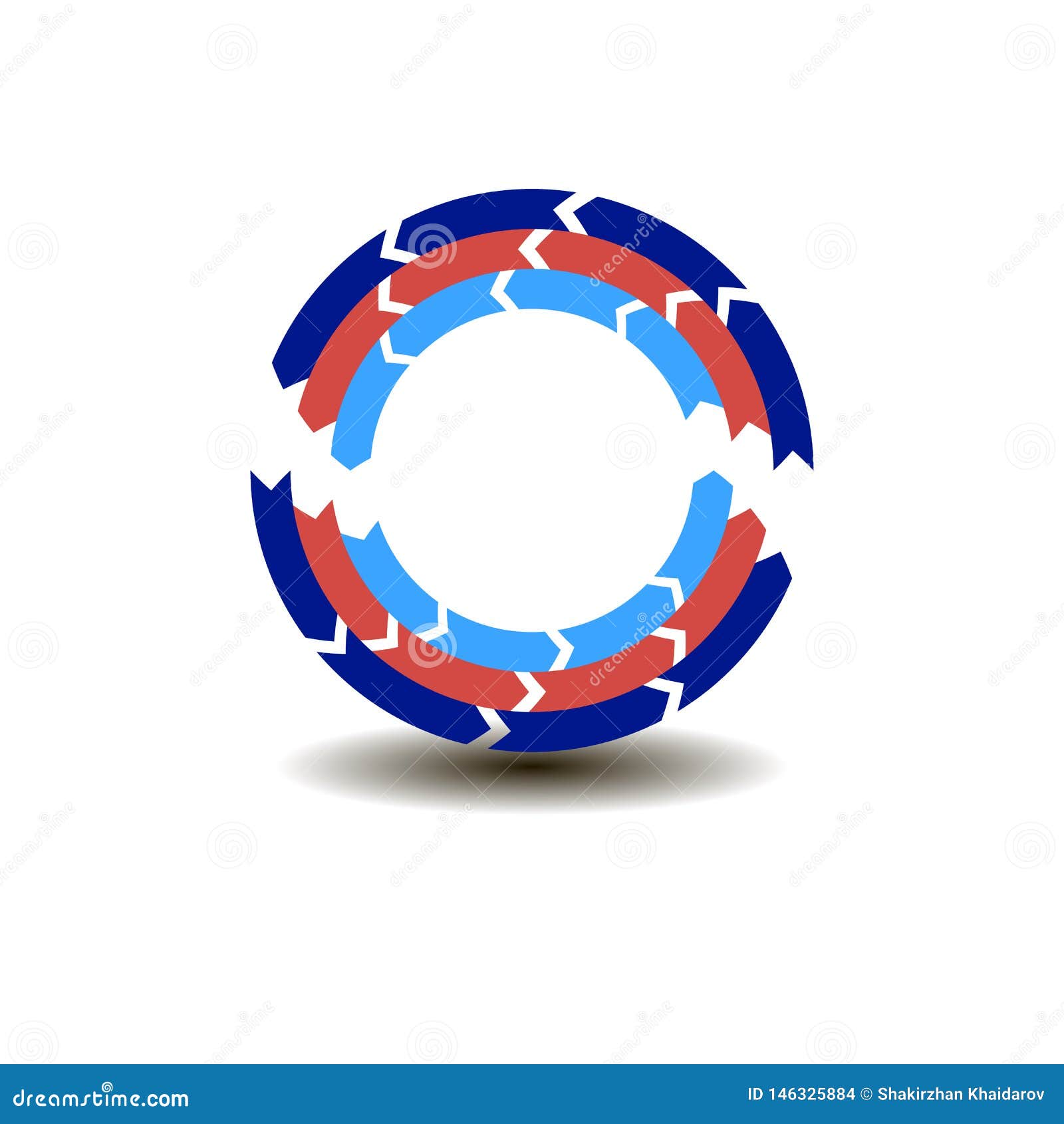Colored Arrows Moving in a Circle, Red, Blue Stock Vector ... Colored Arrows Moving in a Circle, Red, Blue Stock Vector ...
