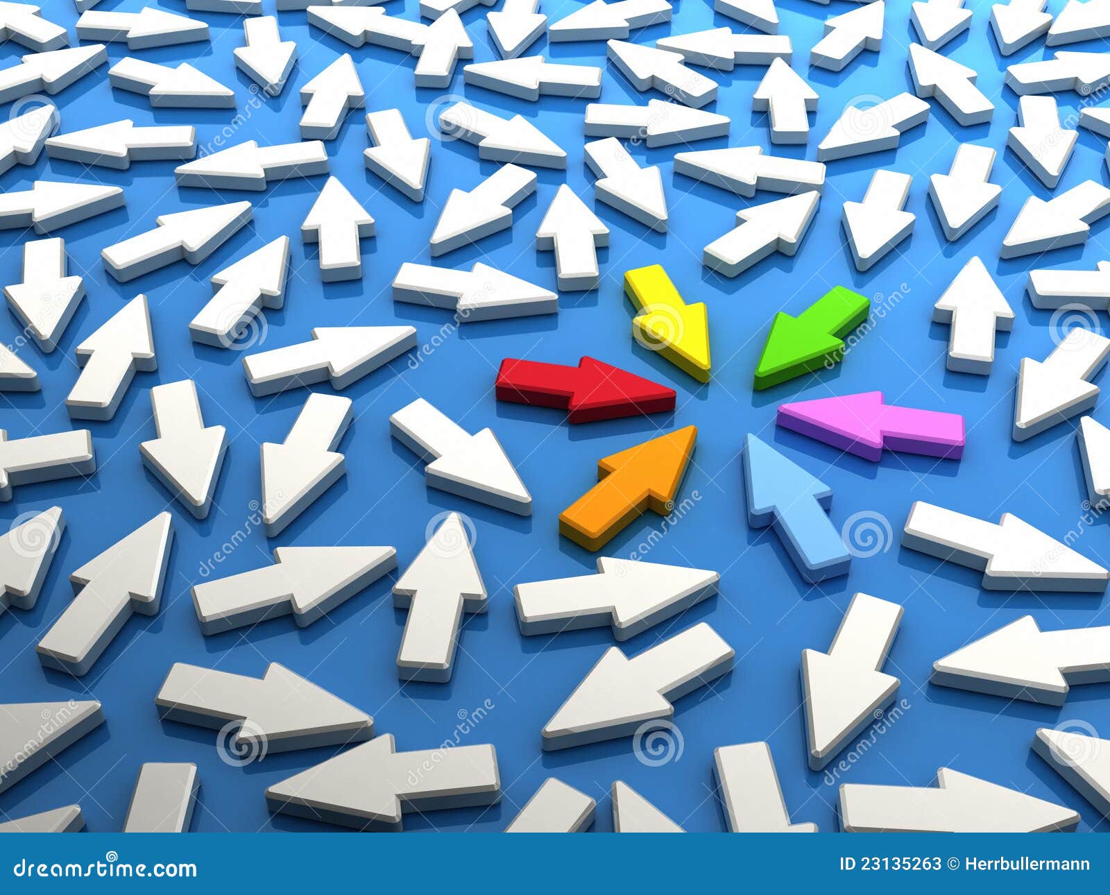 Colored arrows networking stock illustration. Illustration of together ...