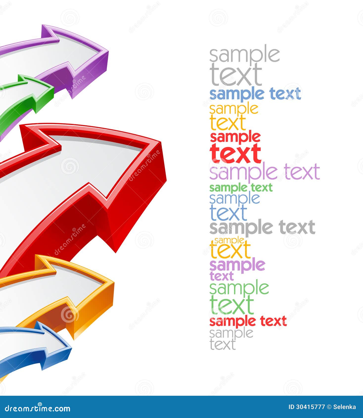 Colored Arrows with Place for Text Stock Vector - Illustration of ...