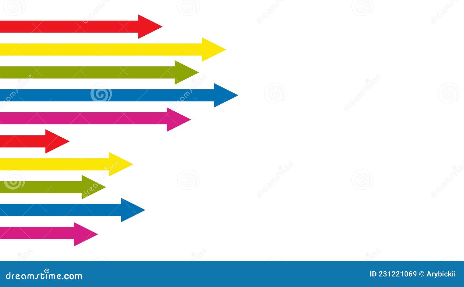 Colored arrows. vector stock vector. Illustration of achievement ...