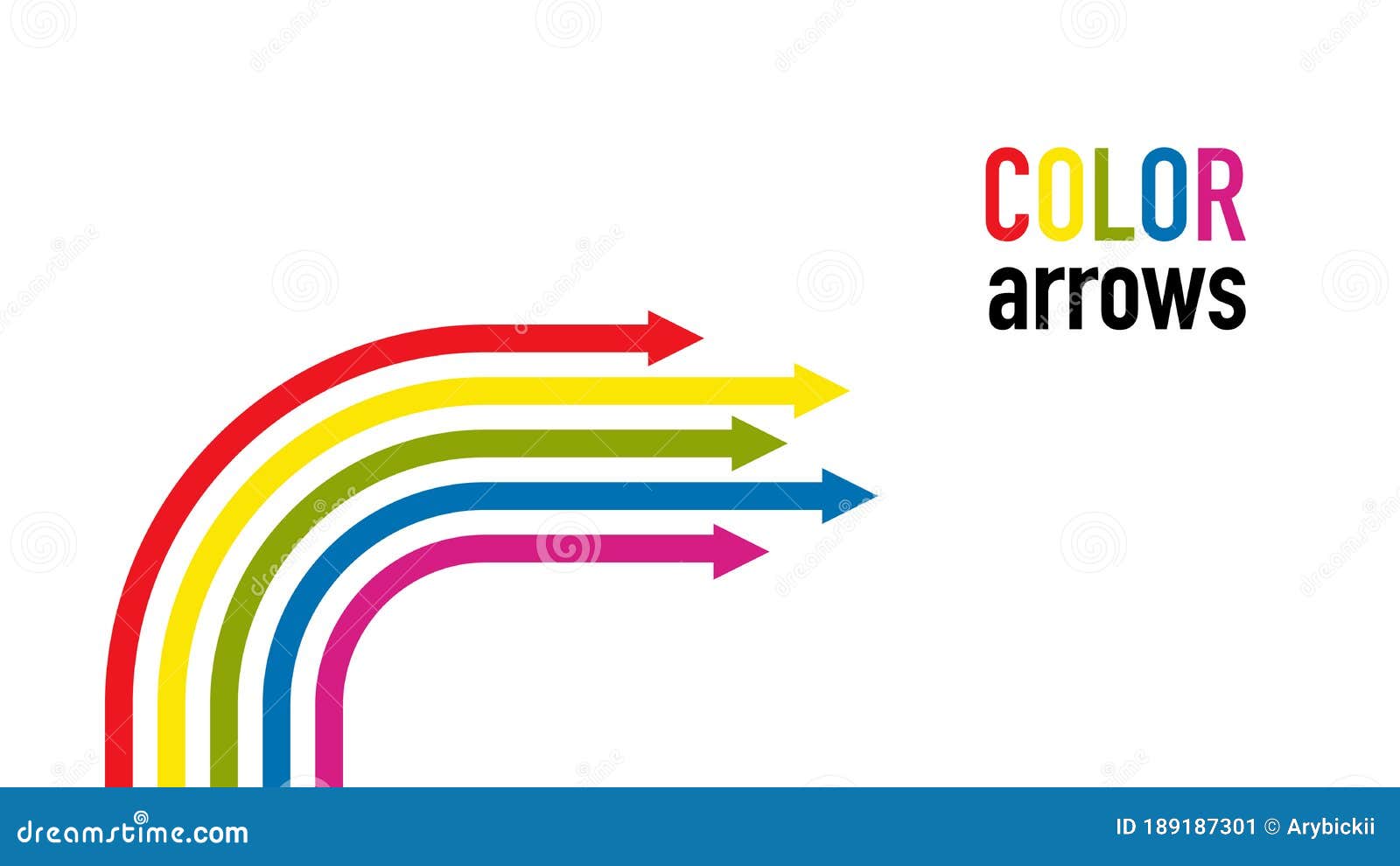 Colored arrows. vector stock vector. Illustration of concept - 189187301