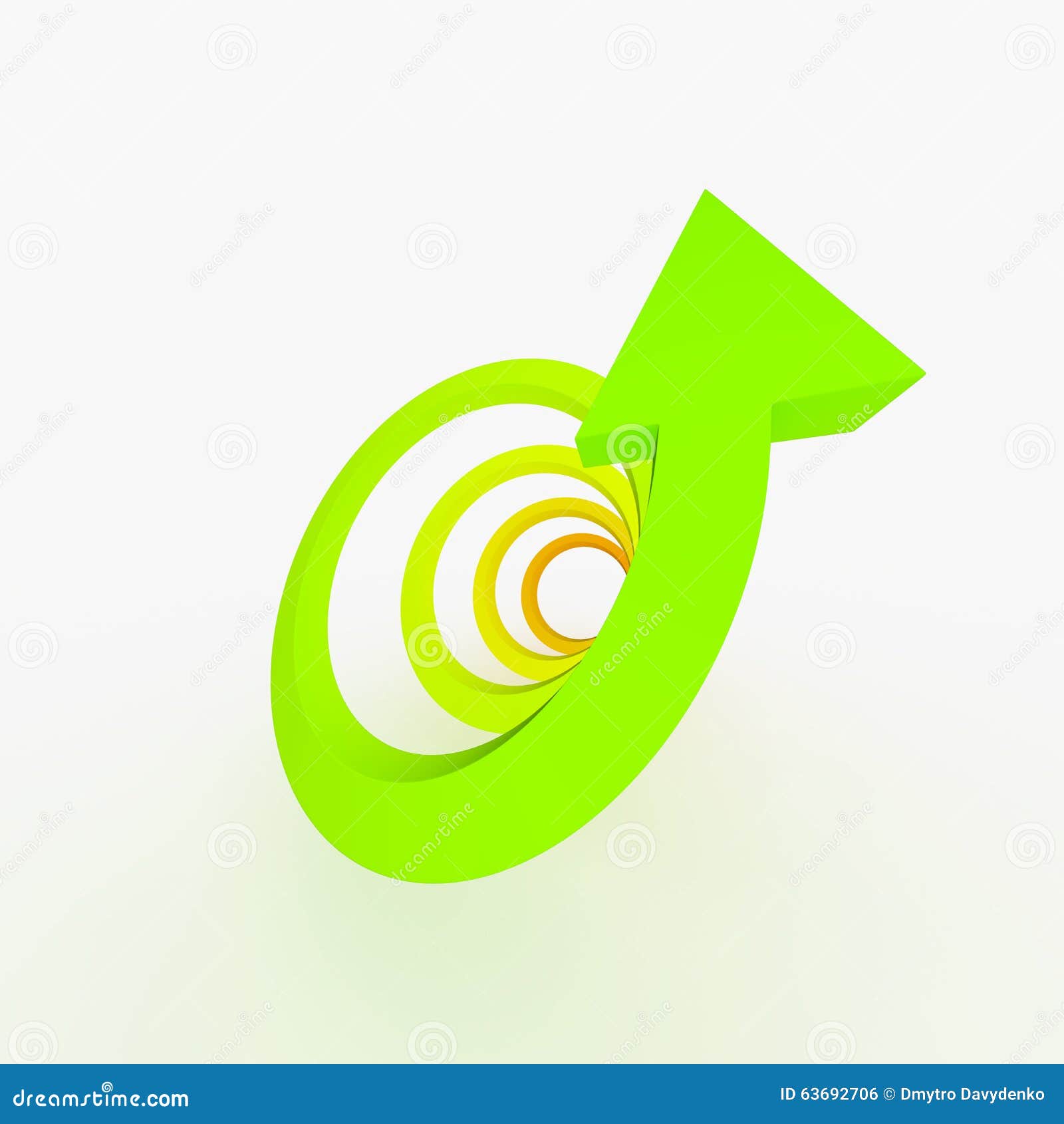 Colored Ascent Arrow, Spiral Stock Illustration - Illustration of ...