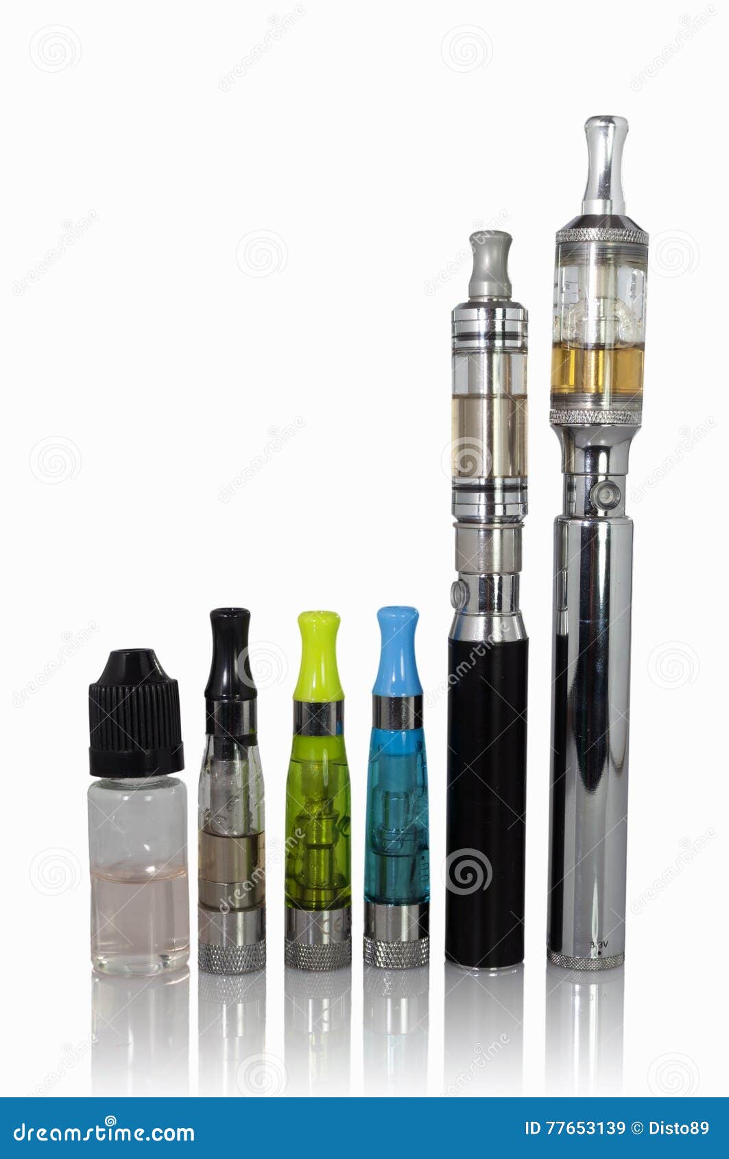 Colored Atomizers and Electronic Cigarettes Stock Image - Image of ...