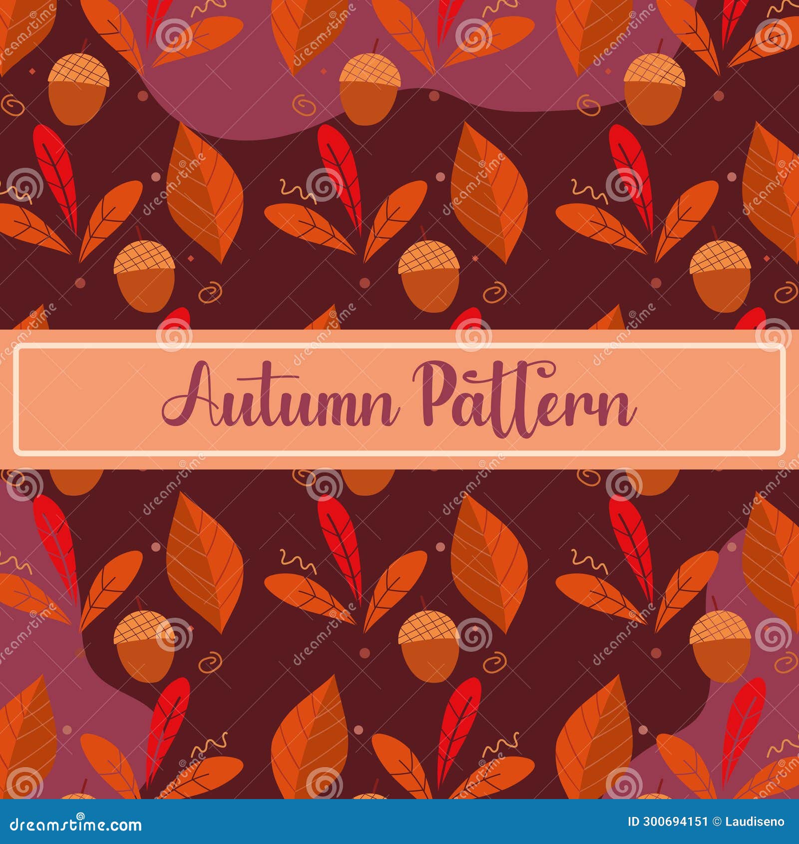 Colored Autumn Pattern Background Vector Stock Vector - Illustration of ...