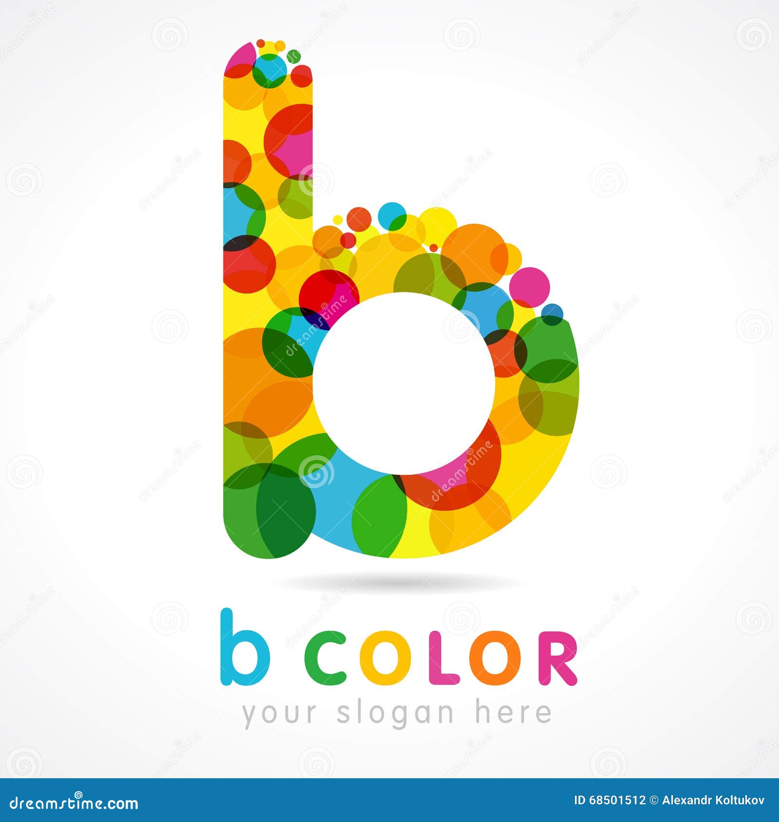 Colored B logo stock vector. Illustration of communication - 68501512
