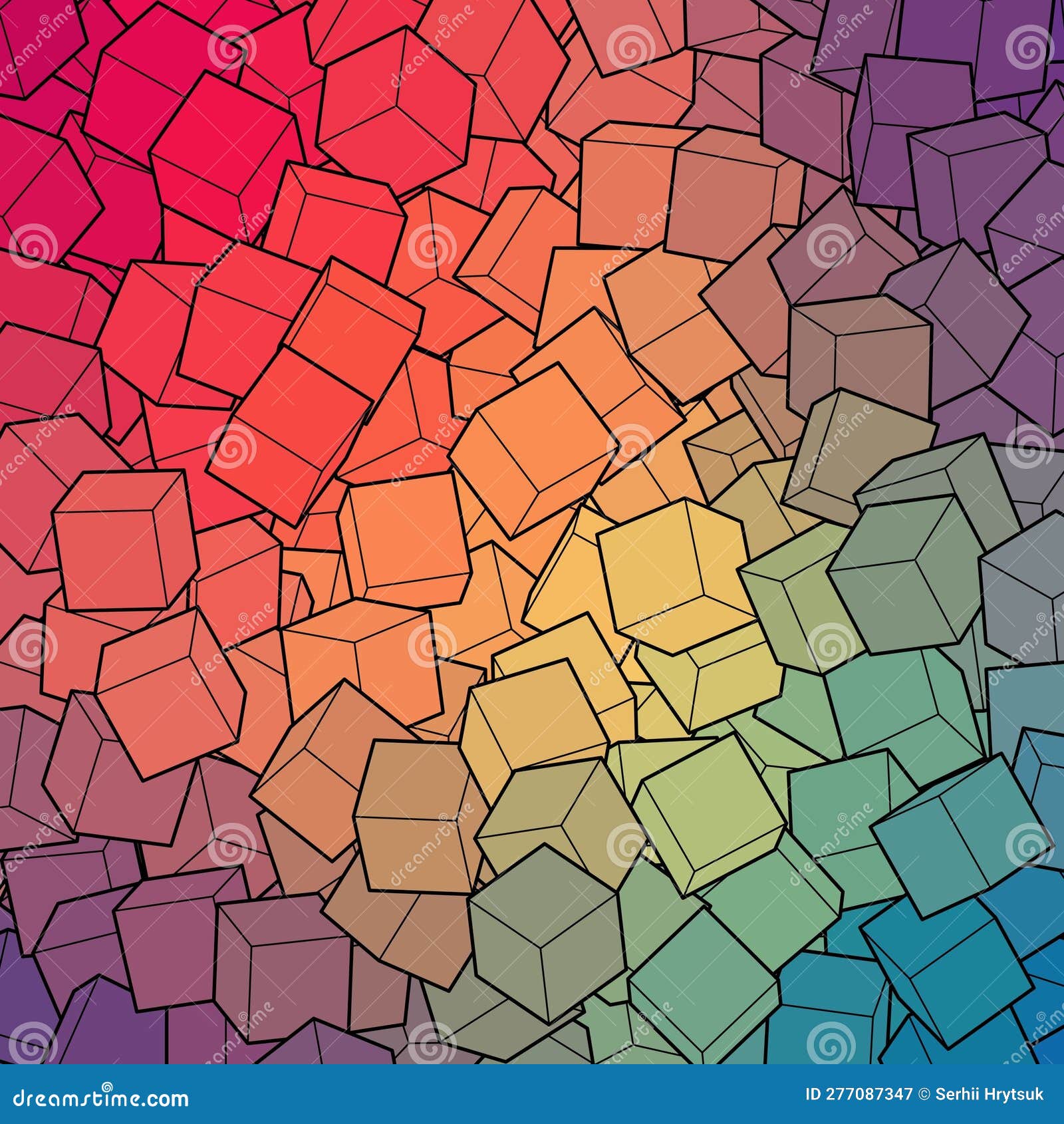 Colored Background from Cubes. Background Template. Eps 10 Stock ...