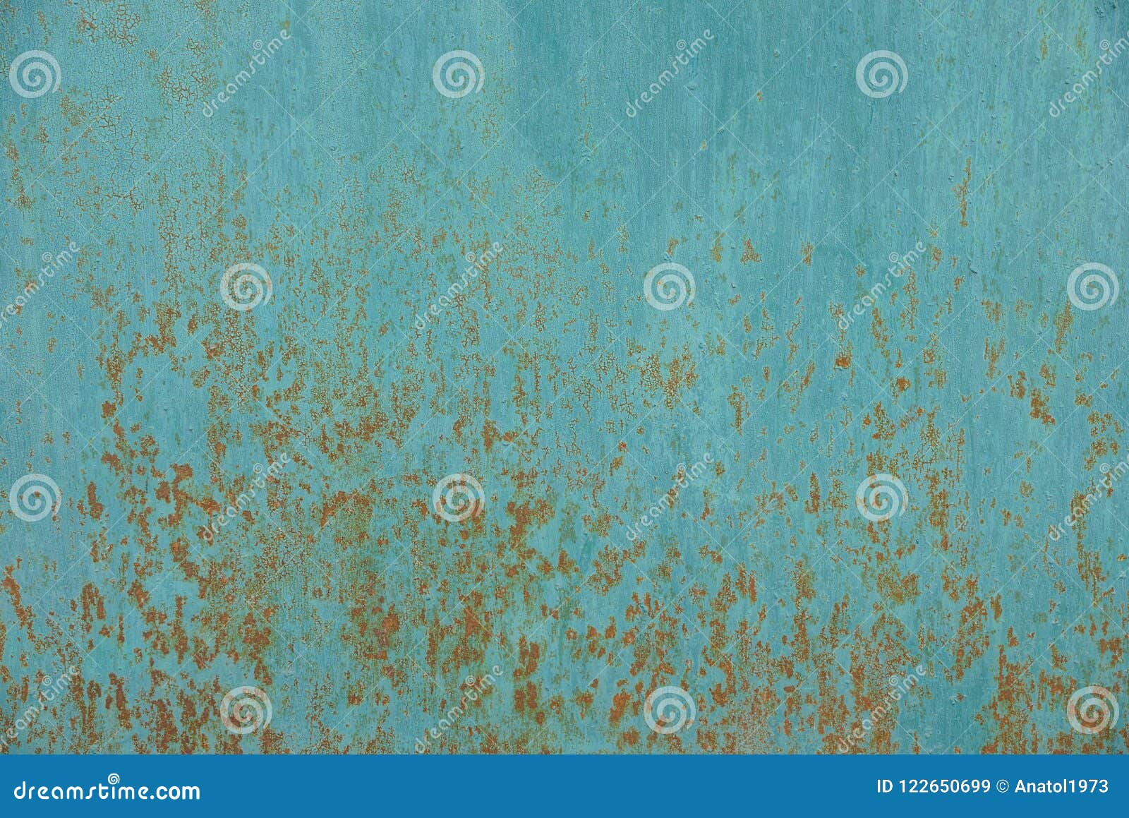 Blue Metallic Texture of a Piece of Rusty Iron Stock Image - Image of ...