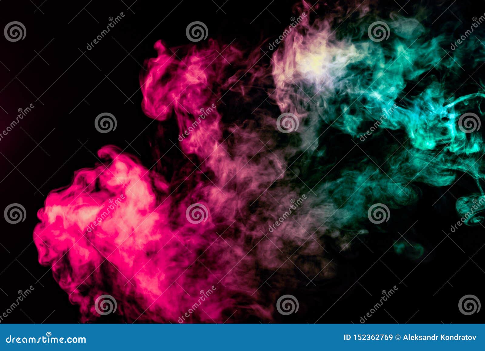 Colored Background with Winding Clouds of Smoke from Patterns of ...