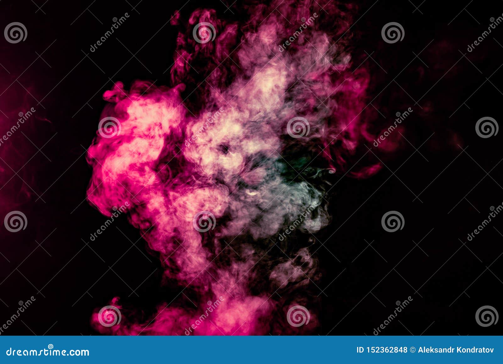 Colored Background with Winding Clouds of Smoke from Patterns of ...