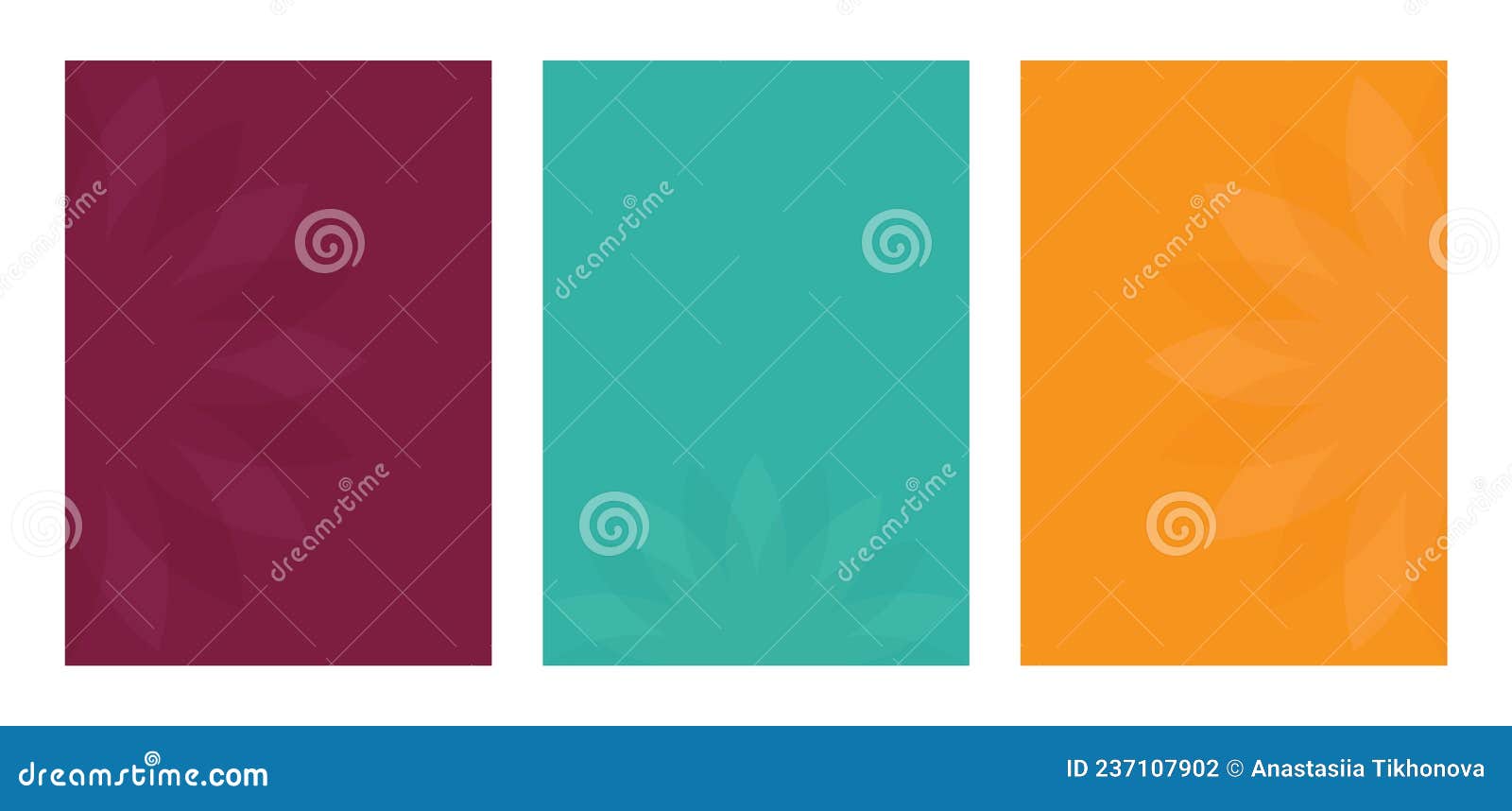 Colored Backgrounds with a Picture of Half a Flower Stock Vector ...