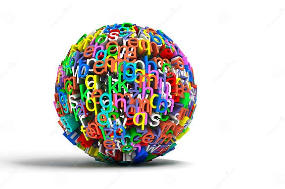 Colored ball letters stock illustration. Illustration of false - 17569757