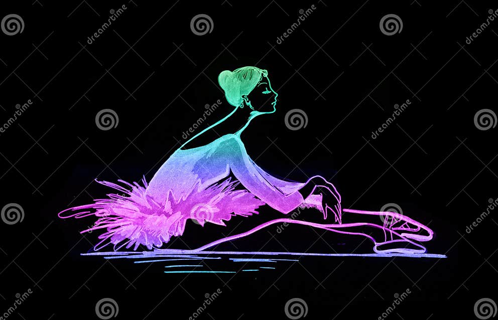 Colored ballet dancer stock illustration. Illustration of dancer - 2566673