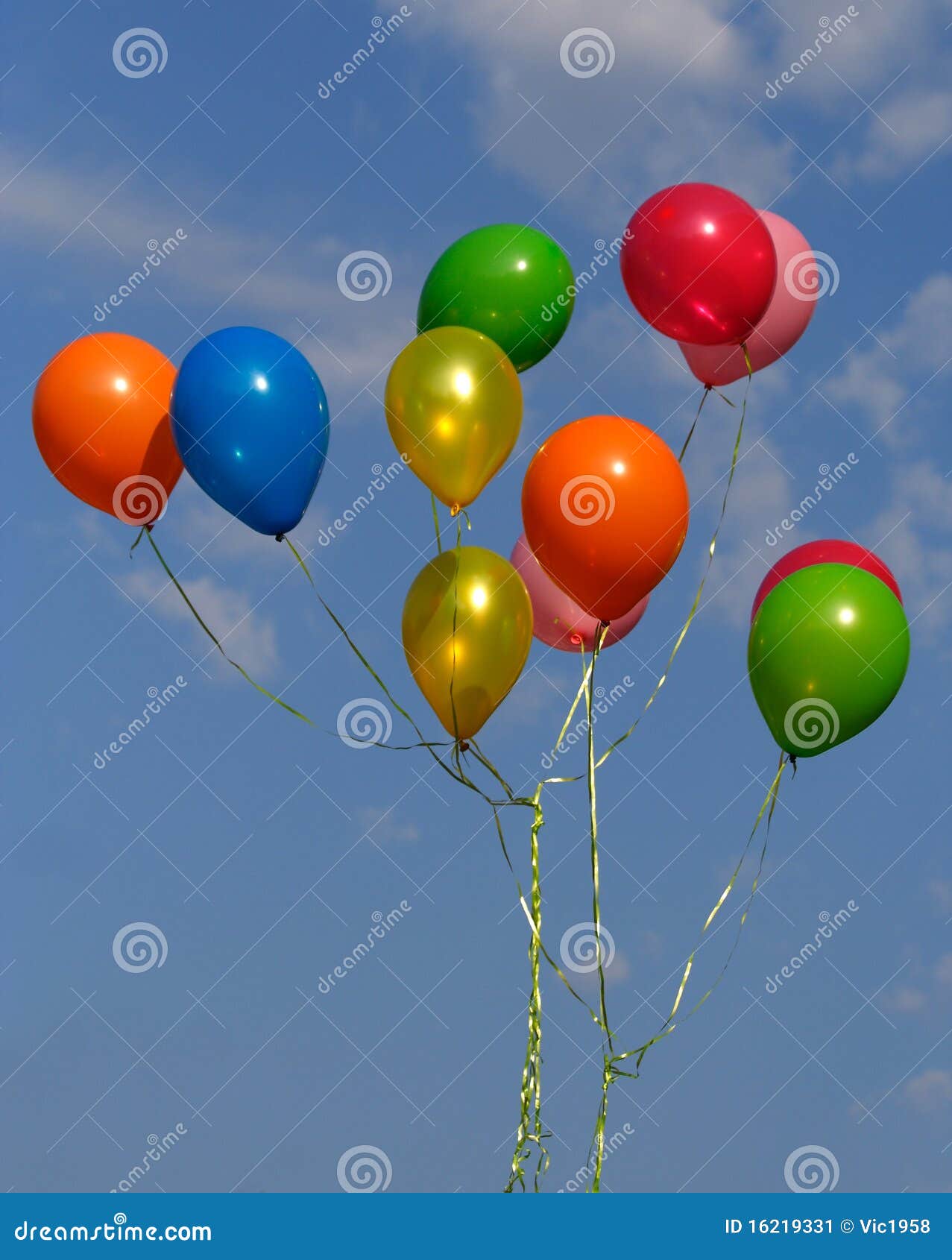 Colored balloons stock image. Image of celebration, balloon - 16219331