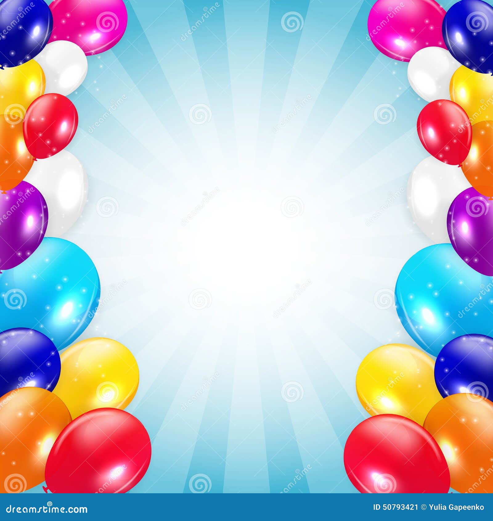 Colored Balloons Background, Vector Illustration Stock Vector ...